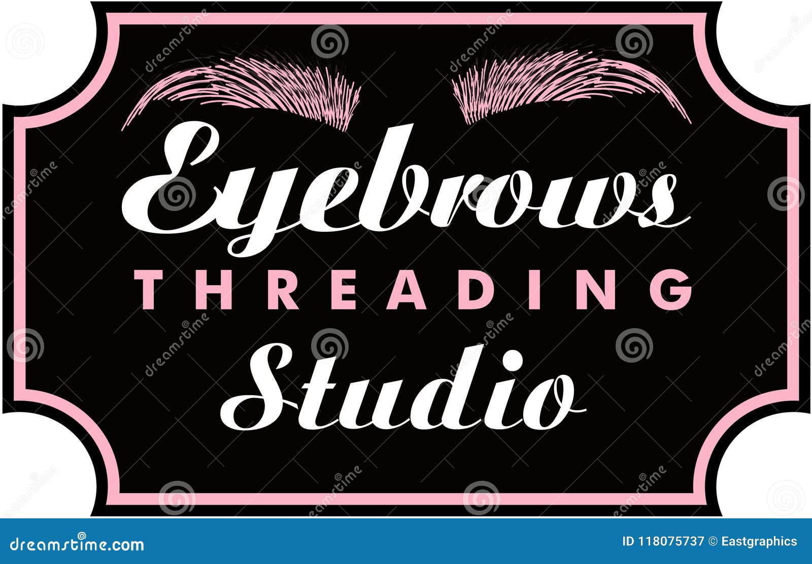 Eyebrows Threading stock vector. Illustration of eyebronws - 118075737