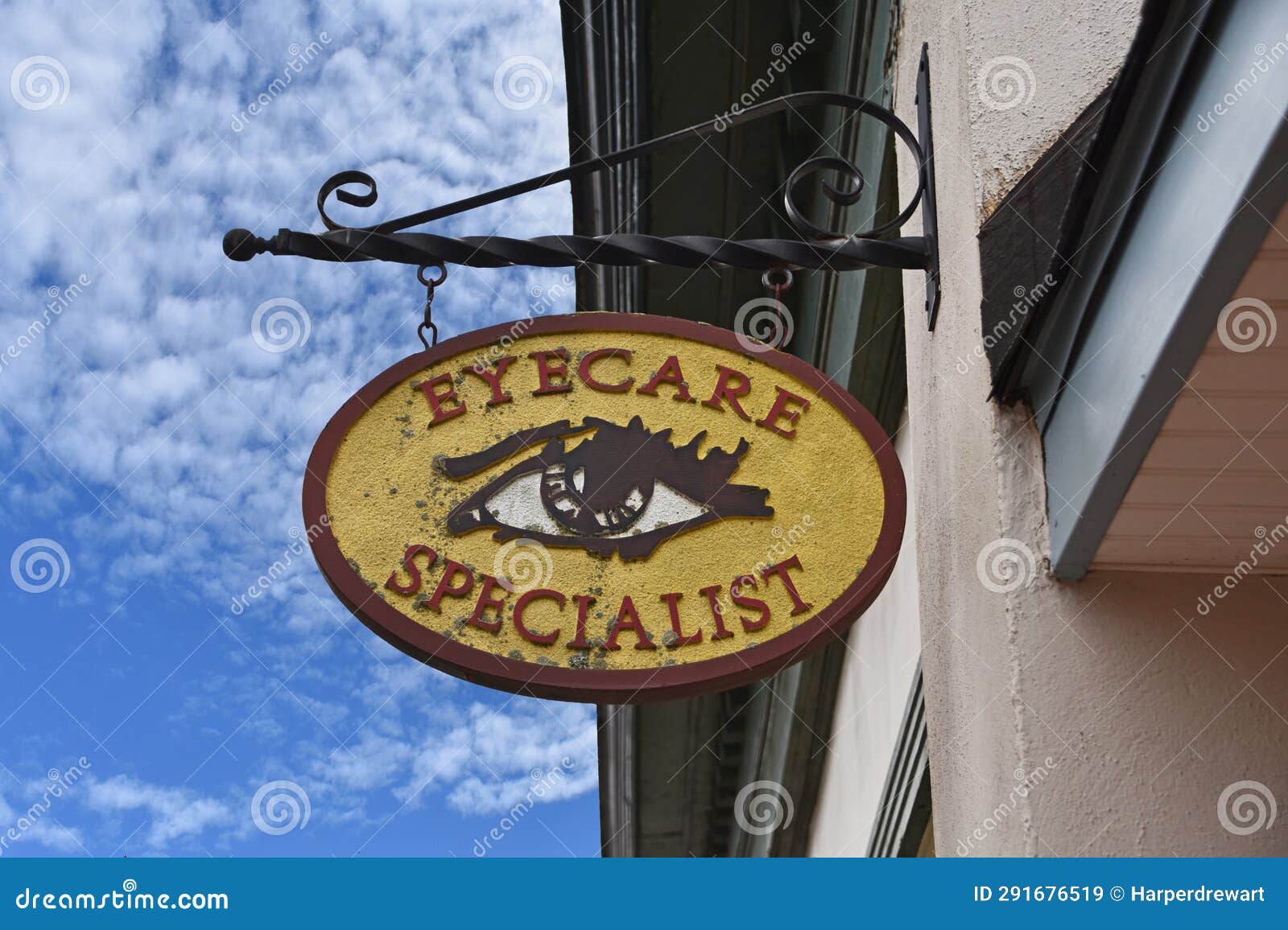 Eyecare Specialist Main Street Storefront Sign Stock Image - Image of ...