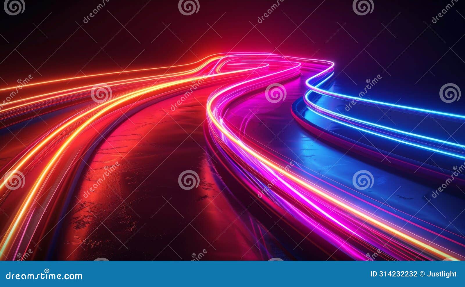 Eyecatching and Bold the Neon Light Trails on Black are a Feast for the ...