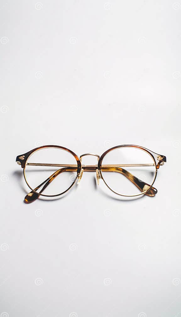 Eyeglass Frames Isolated on White Background Front View. Generative AI ...