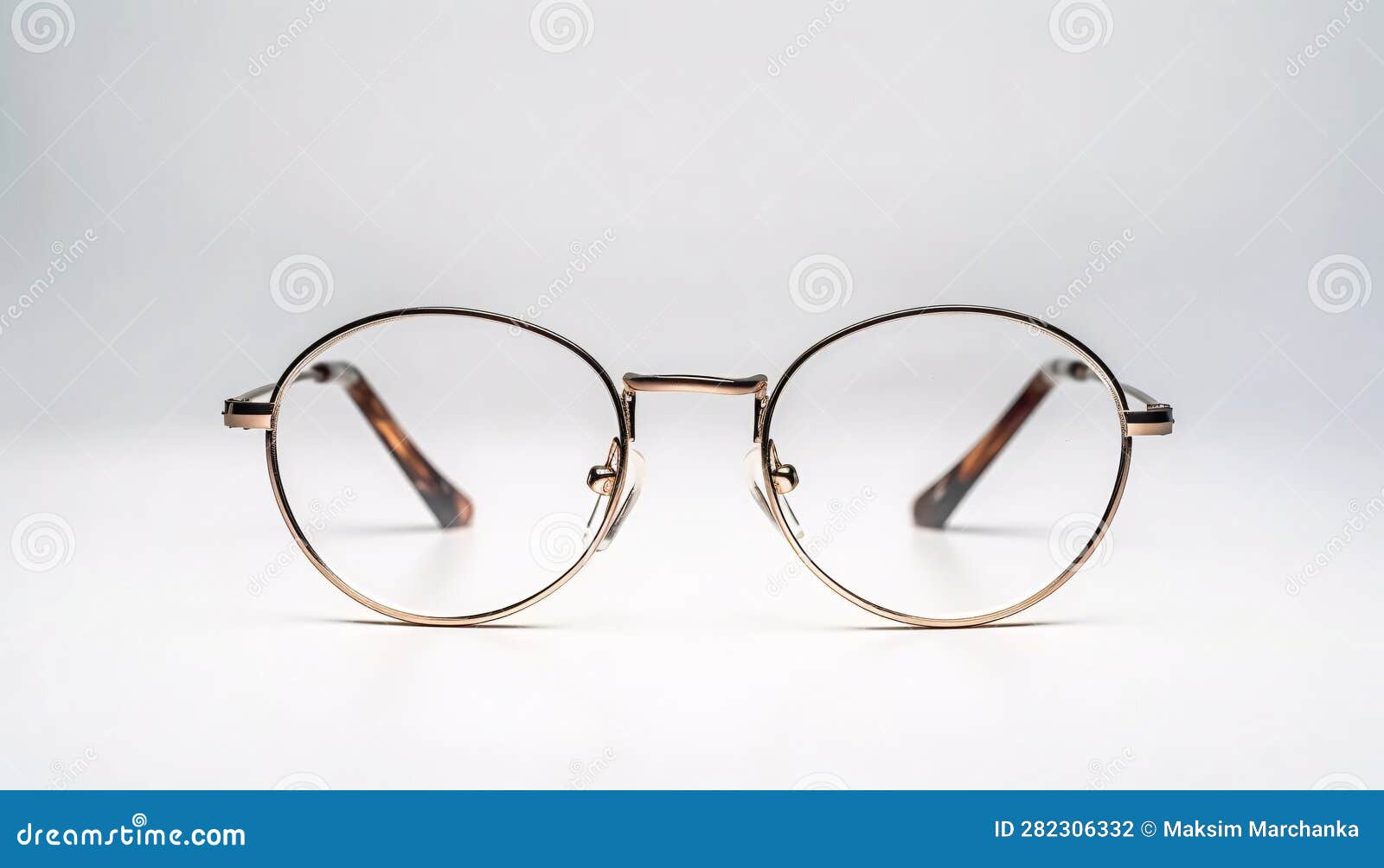 Eyeglass Frames Isolated on White Background Front View. Generative AI ...