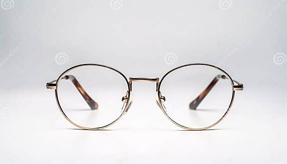 Eyeglass Frames Isolated on White Background Front View. Generative AI ...