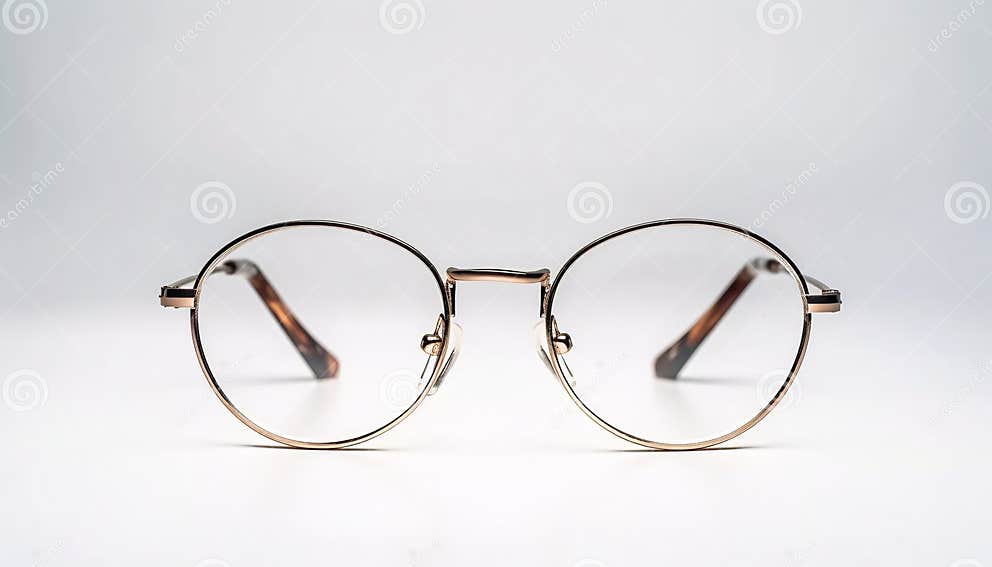 Eyeglass Frames Isolated on White Background Front View. Generative AI ...