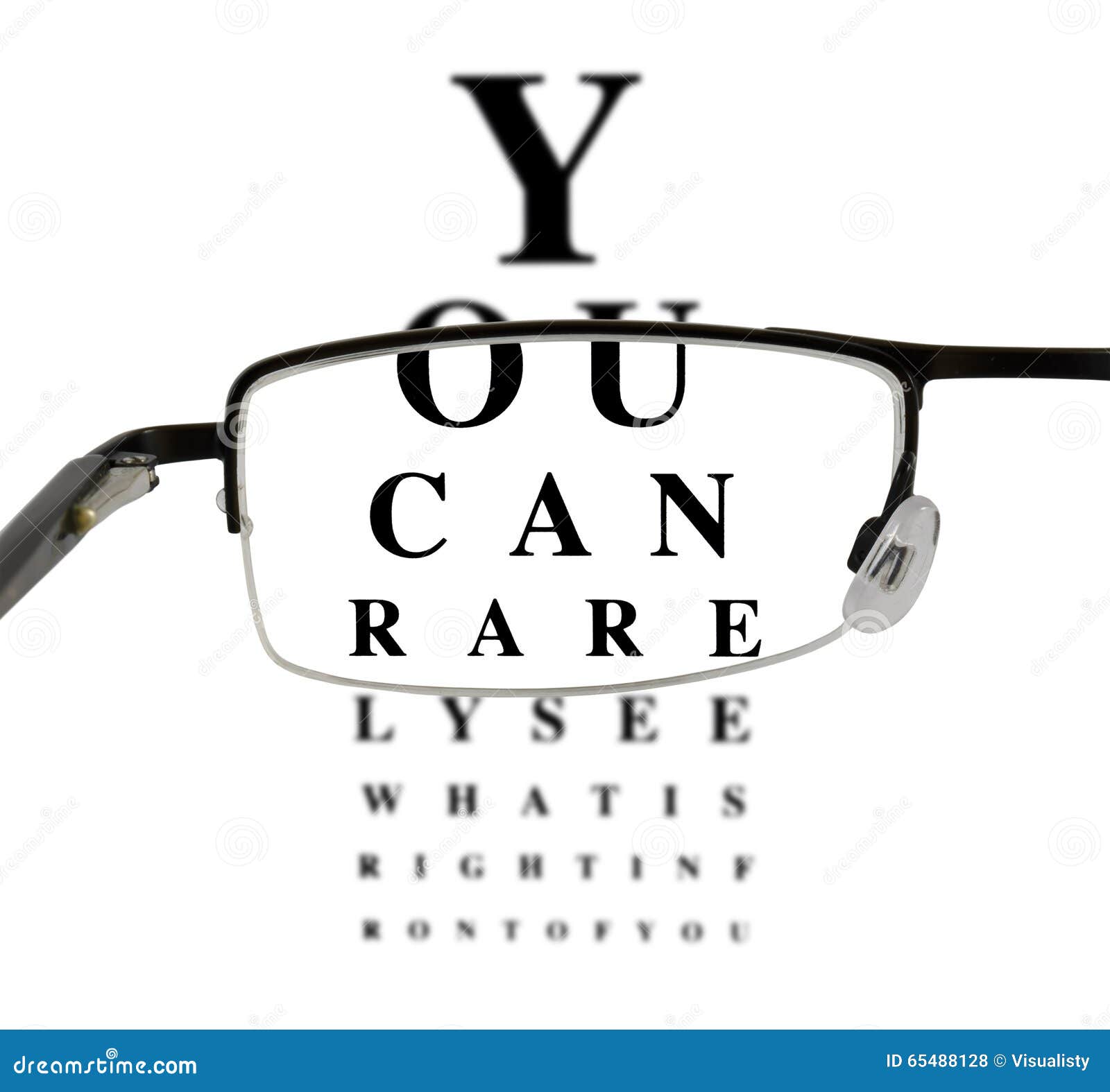Eyeglass With Humorous Eyetest Chart Stock Photo | CartoonDealer.com ...