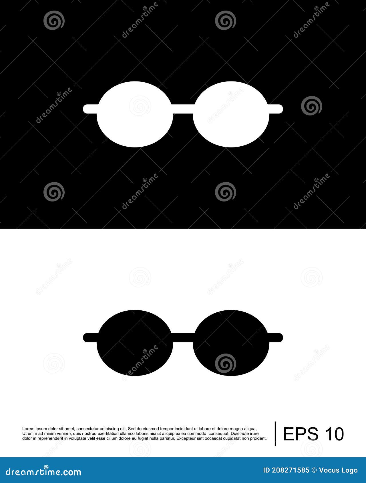 Eyeglass Icon Black. Sign Design. Vector Illustrator. On White ...