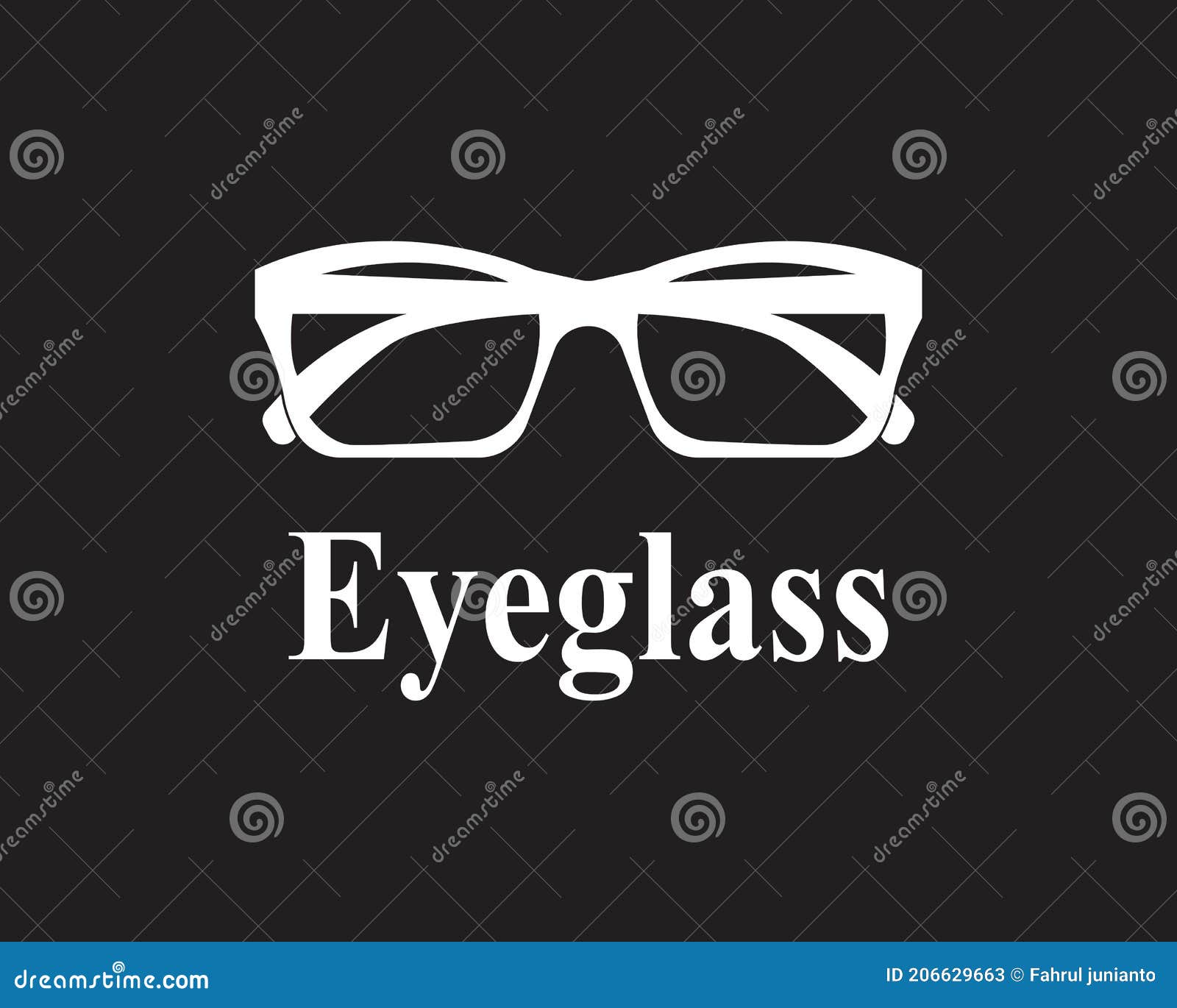 Eyeglass Logo Vector Template Illustration Stock Vector - Illustration ...