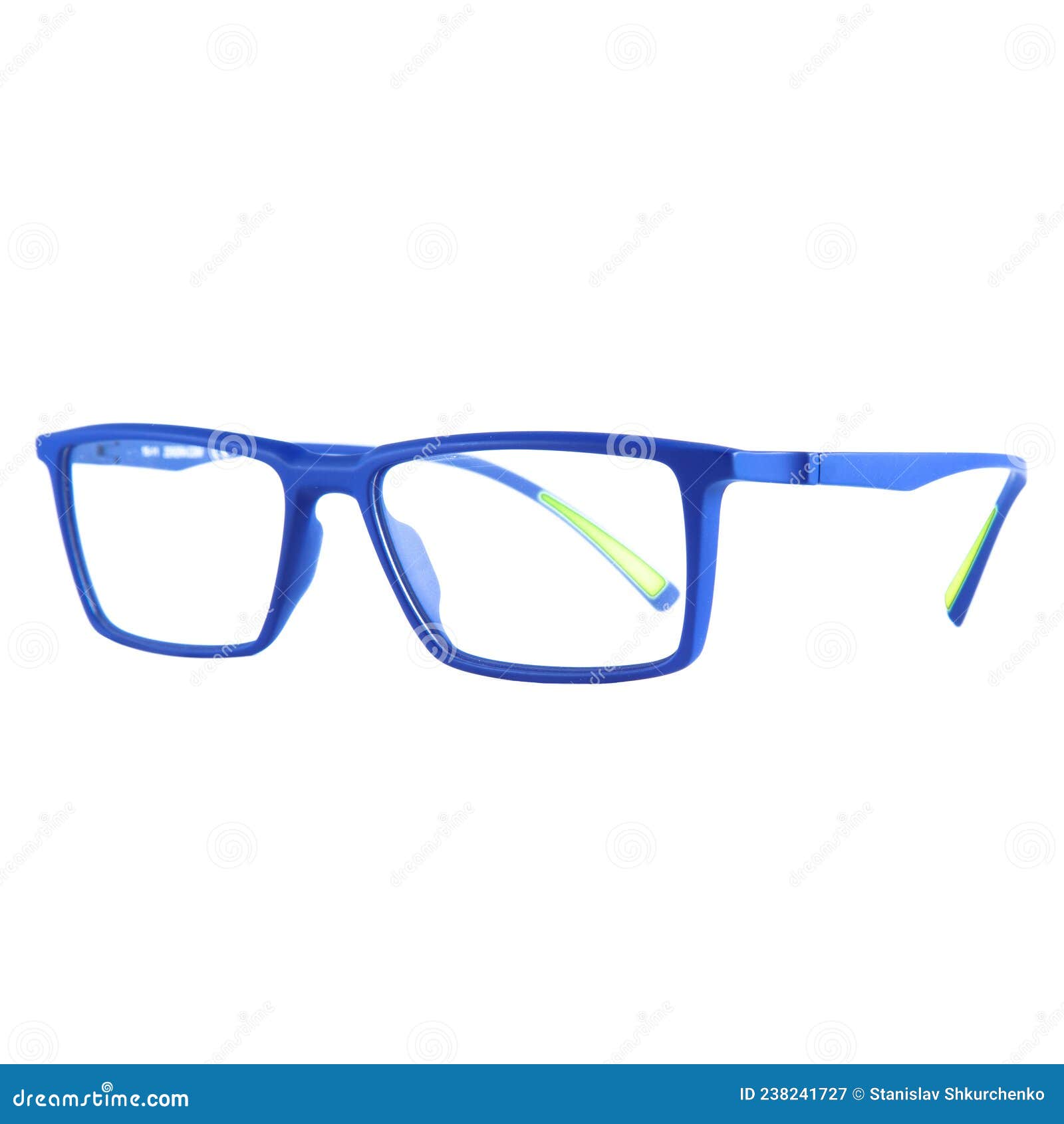 Eyeglasses in blue frames. stock image. Image of glasses - 238241727