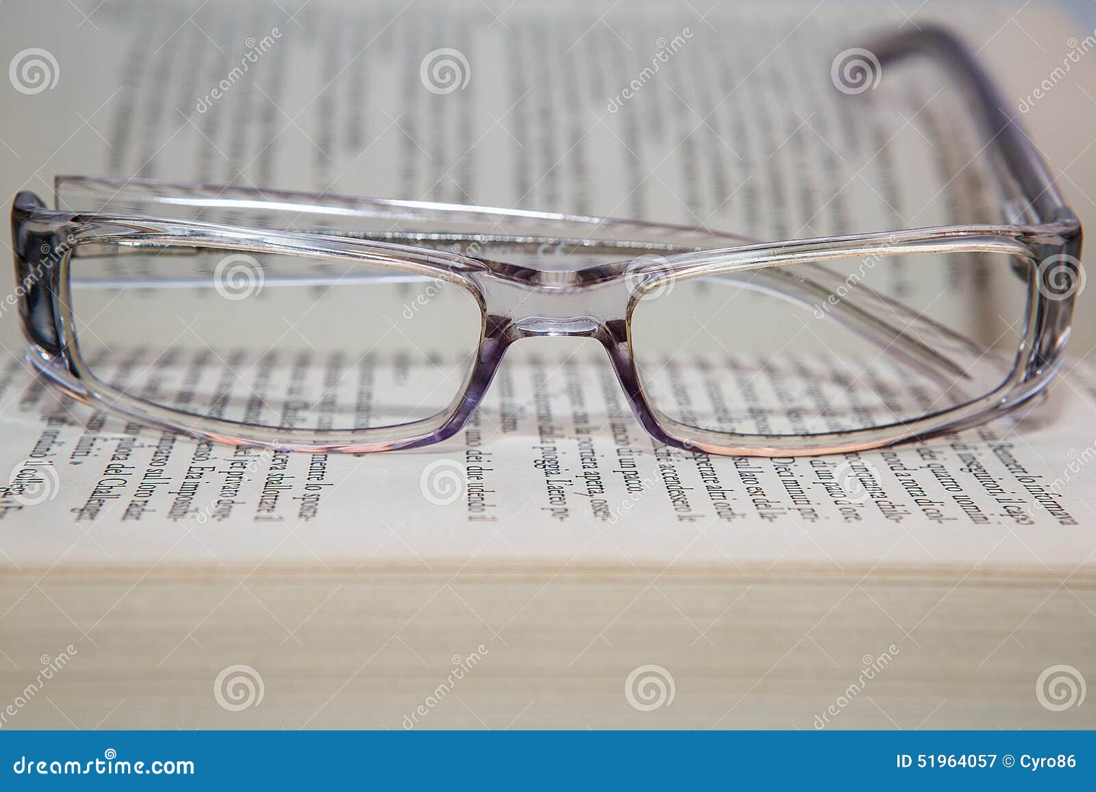 Eyeglasses with book stock image. Image of glasses, myopia - 51964057