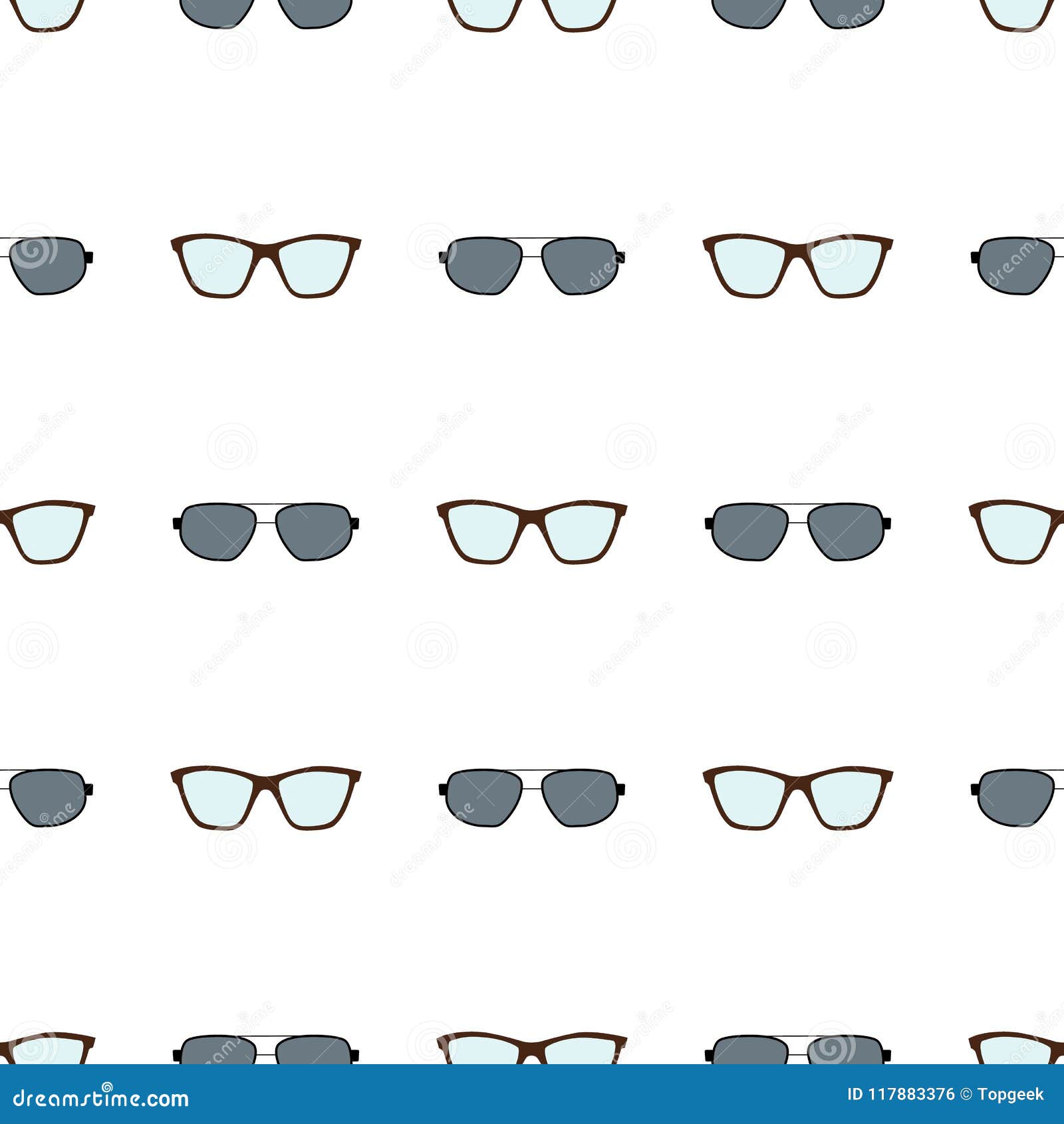 Eyeglasses Collection Pattern Vector Illustration Stock Vector ...
