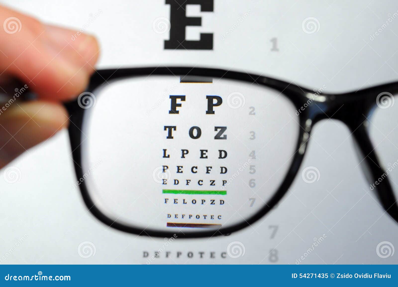 Eyeglasses and eye chart stock image. Image of glass - 54271435