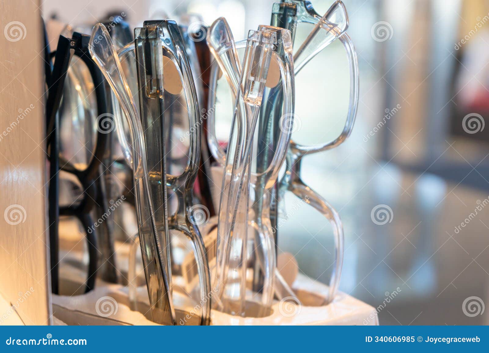 Eyeglasses Frames in Shelf Display for Inserting Prescription Lenses in ...