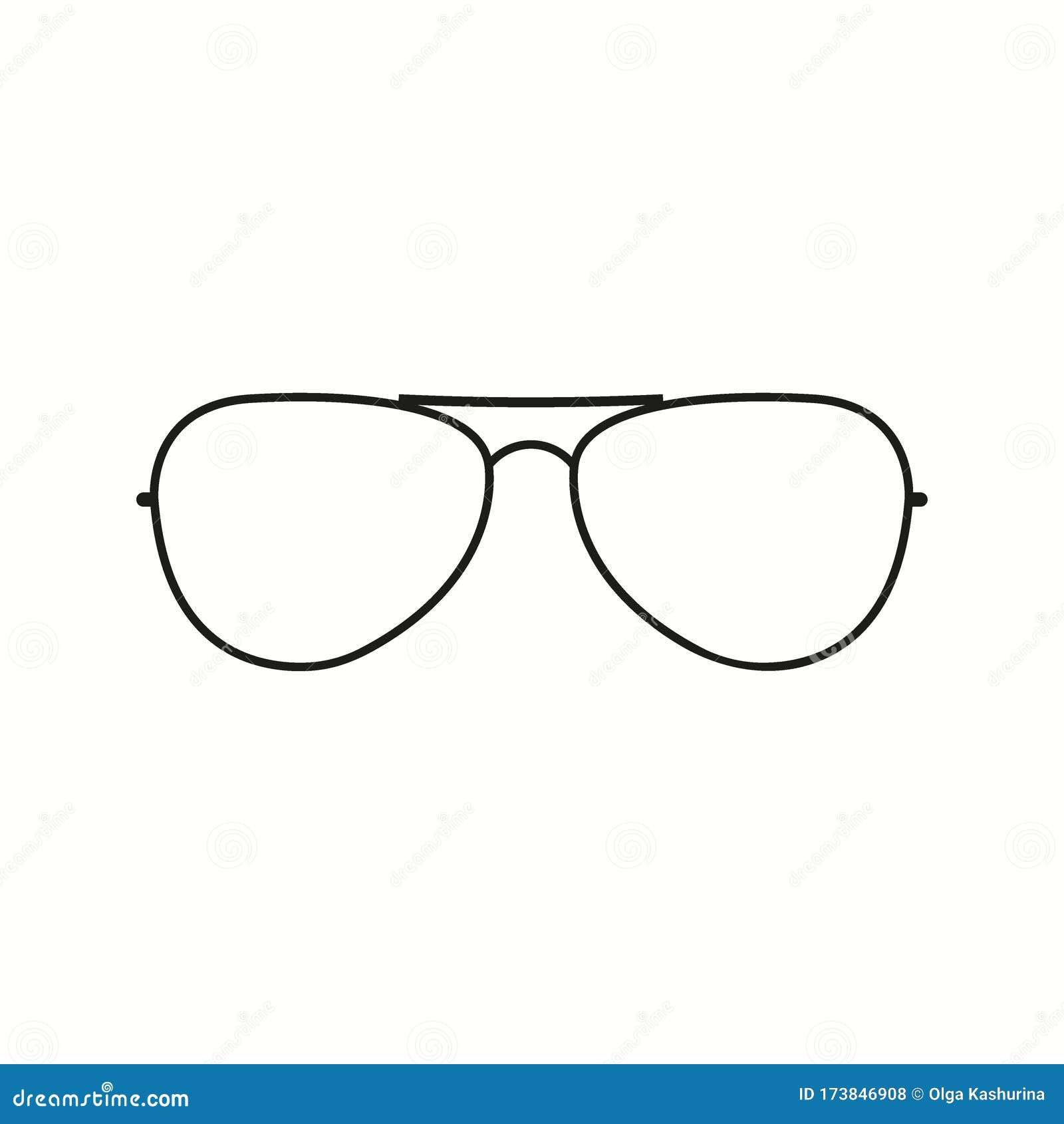 Eyeglasses Icon Simple Vector Image Stock Vector - Illustration of ...