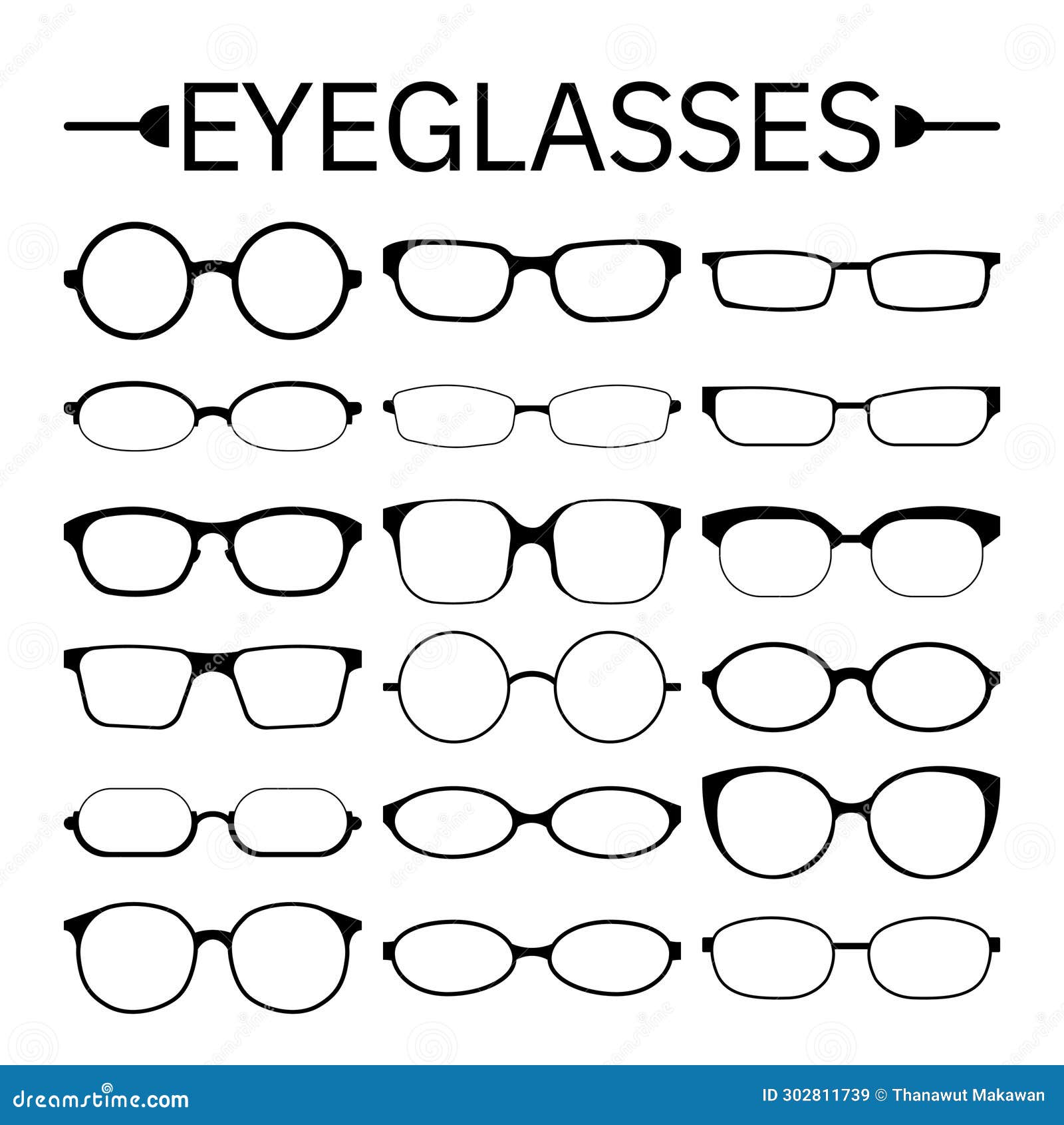 Eyeglasses Icon. Eyeglasses Symbol. Eyeglasses Flat Icon. Simple ...