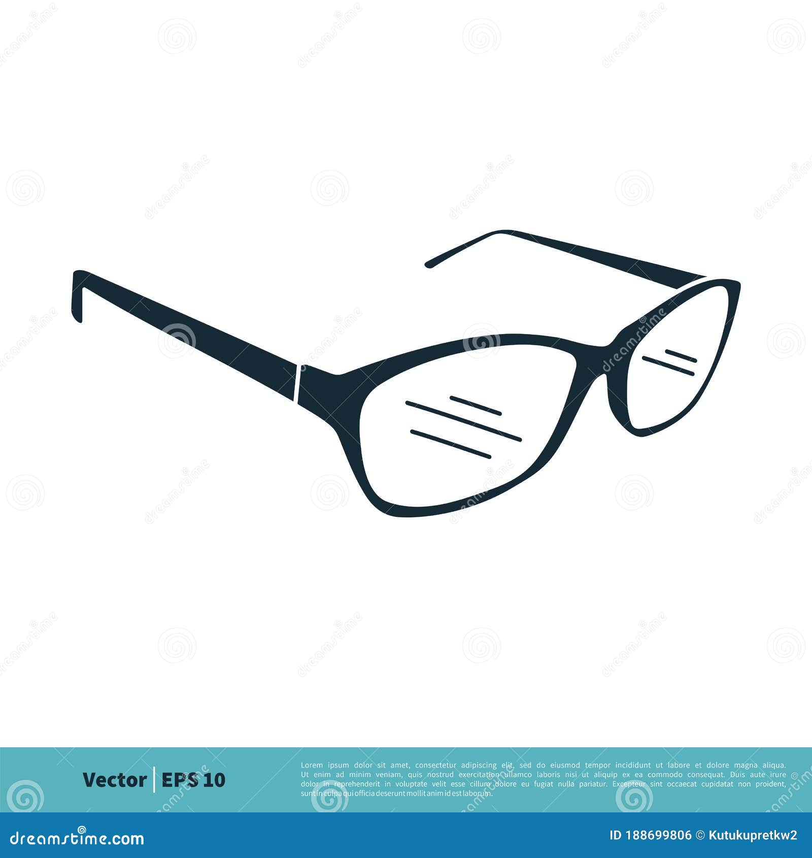Eyeglasses Icon Vector Logo Template Illustration Design. Vector EPS 10 ...