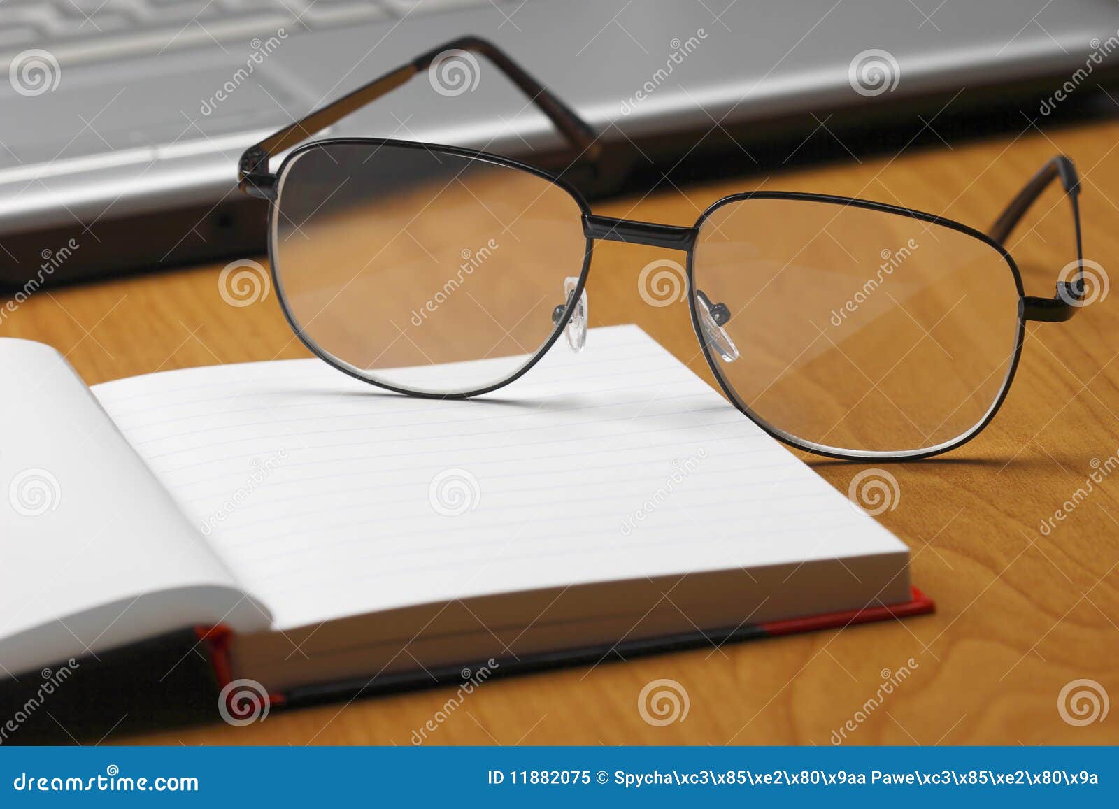 Eyeglasses,laptop and Notebook. Stock Image - Image of laptop, keyboard ...