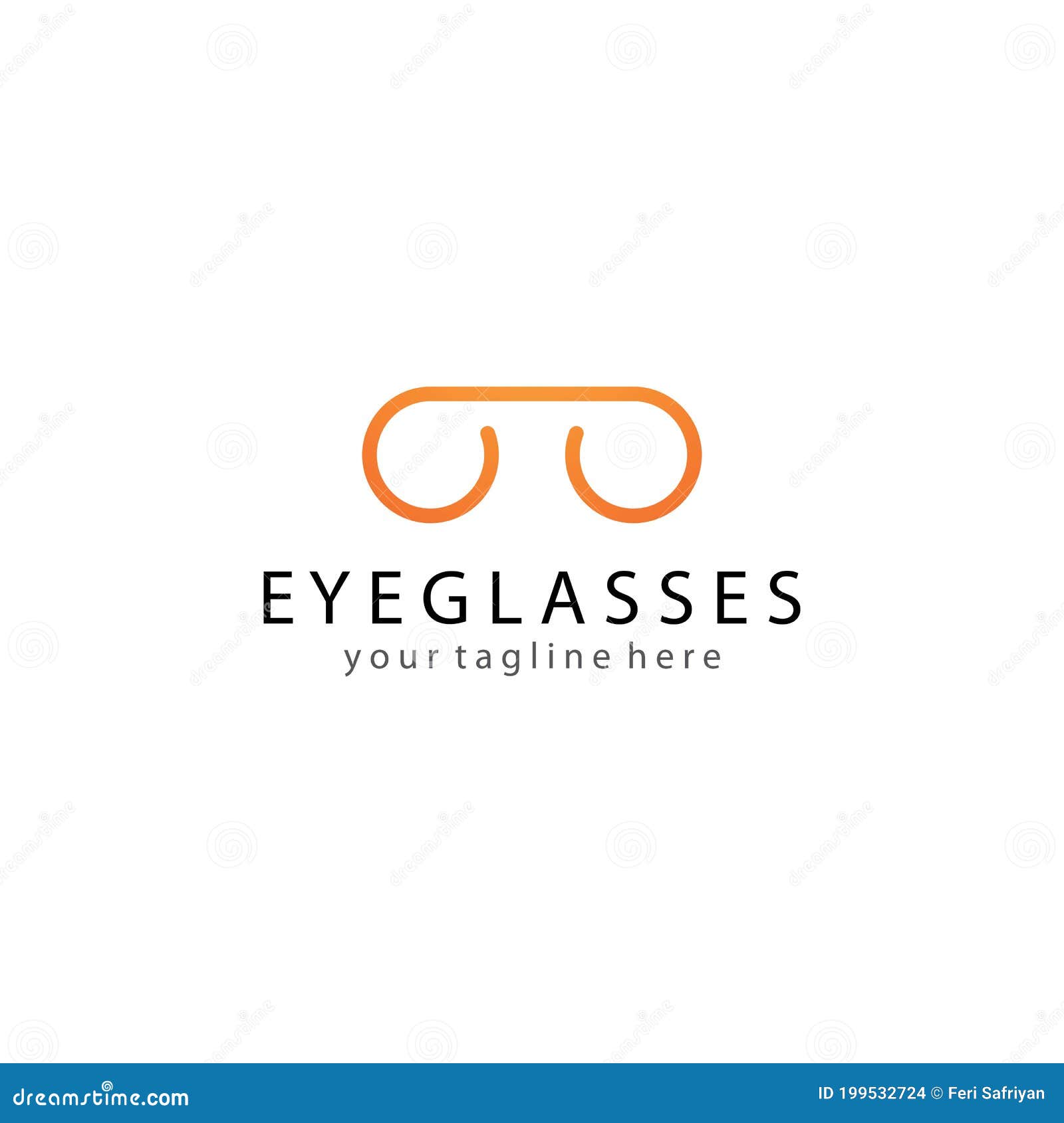 Eyeglasses logo vector stock illustration. Illustration of isolated ...