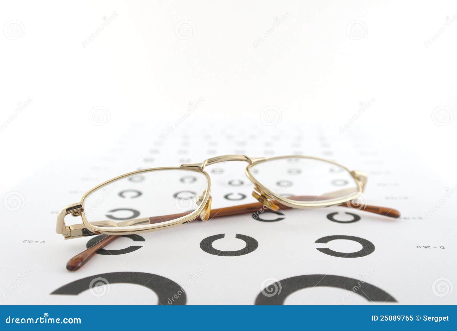 Eyeglasses on the Ophthalmologic Scale Stock Image - Image of health ...