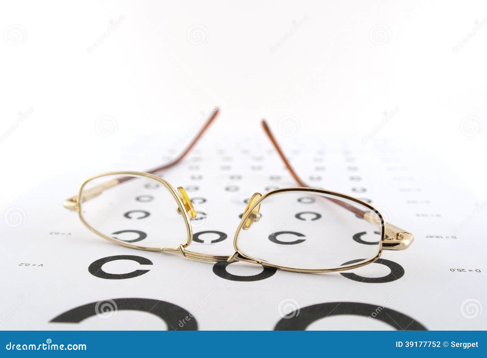 Eyeglasses on the Ophthalmologic Scale Stock Photo - Image of blind ...