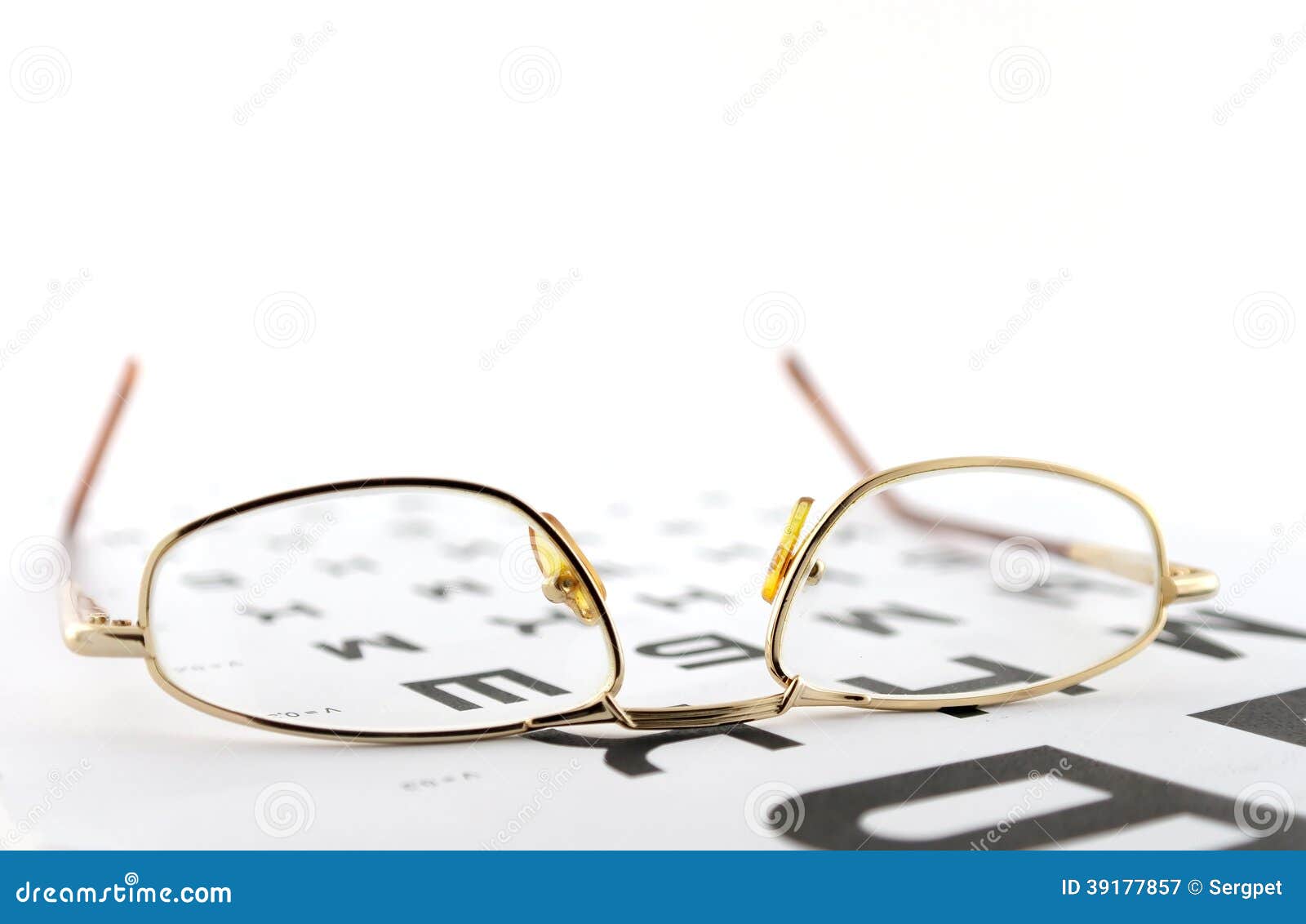 Eyeglasses on the Ophthalmologic Scale Stock Image - Image of blur ...