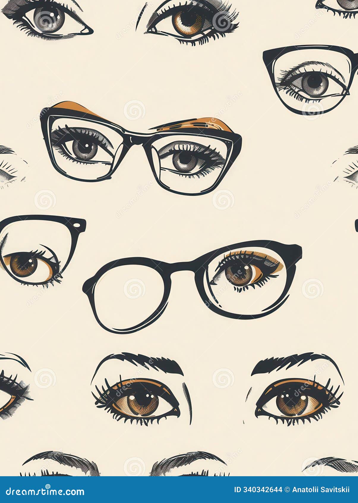 Eyeglasses are Showcased on a Vibrant Background Featuring Various ...