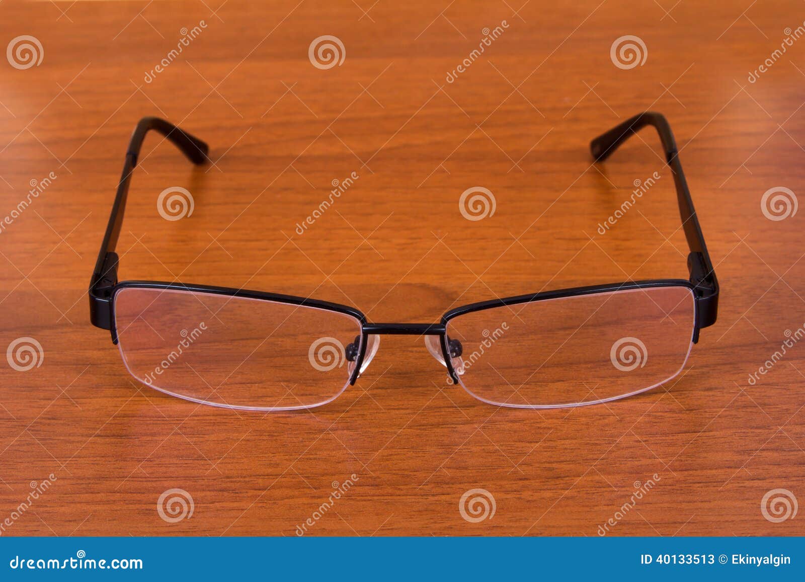 Eyeglasses on Table stock image. Image of close, wooden - 40133513