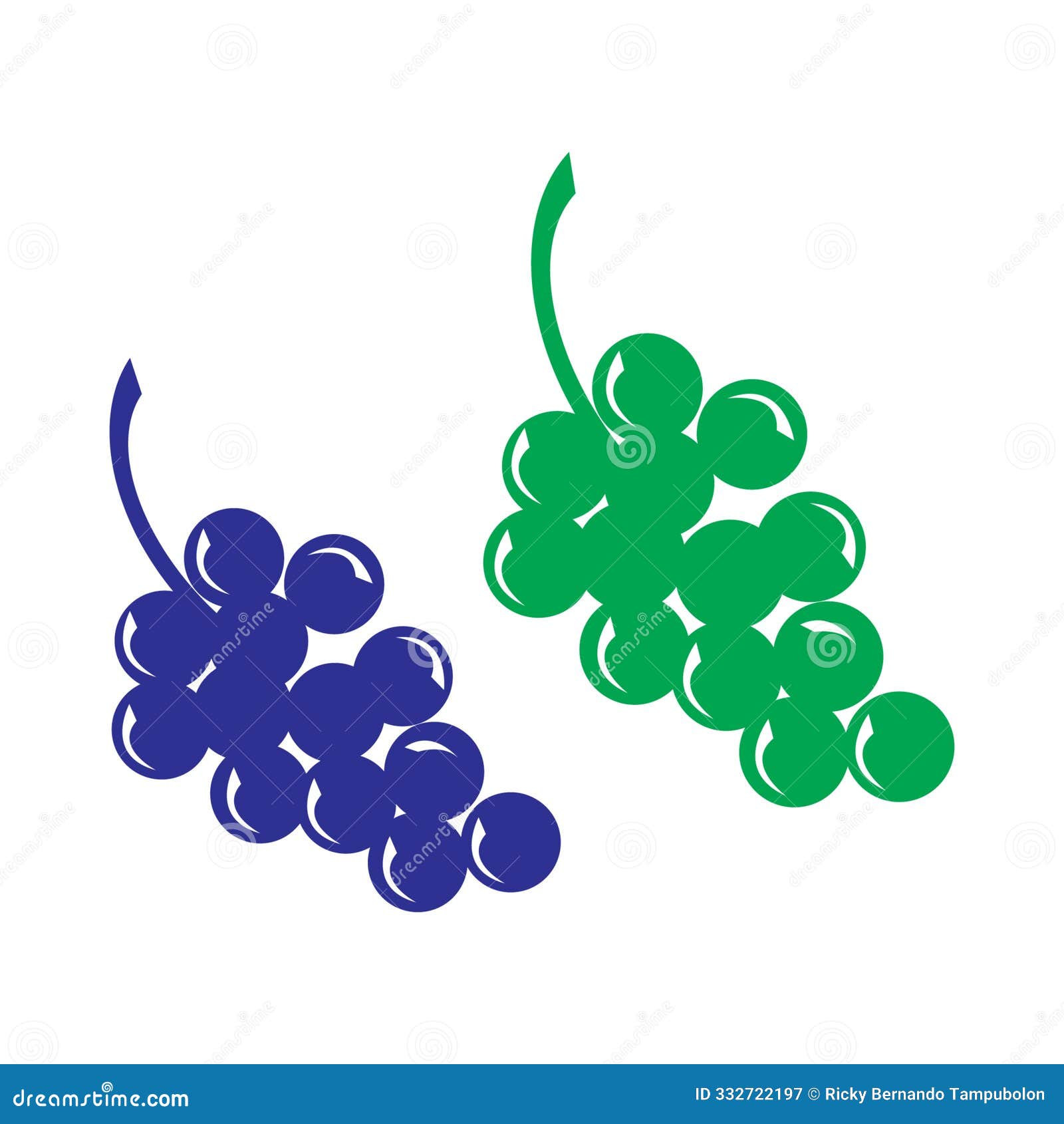 Make a Professional Vector Grapes Green Grapes Blue Grapes Stock ...