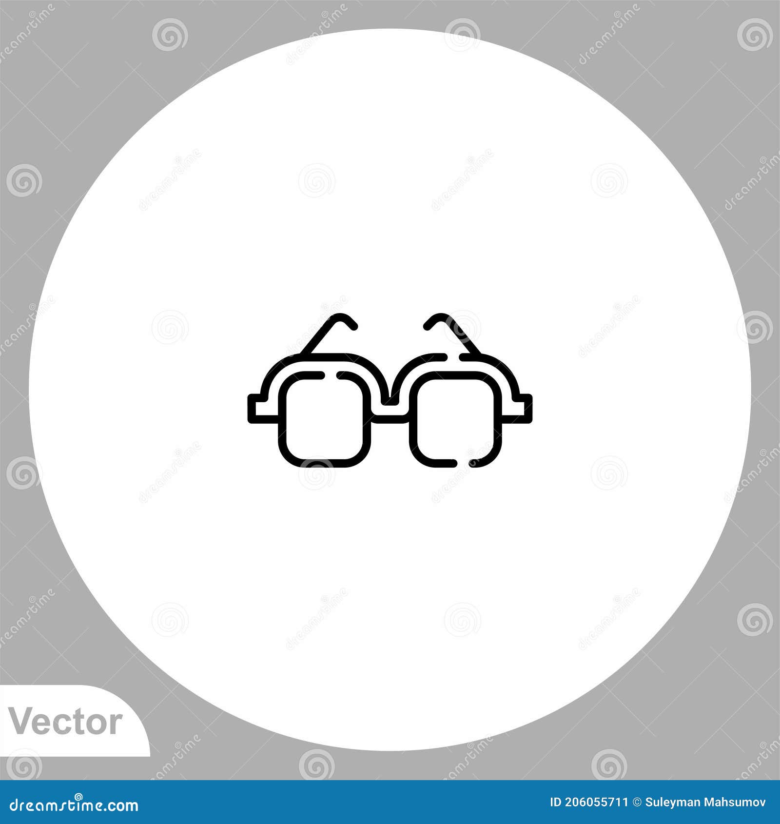 Eyeglasses Vector Icon Sign Symbol Stock Vector - Illustration of ...
