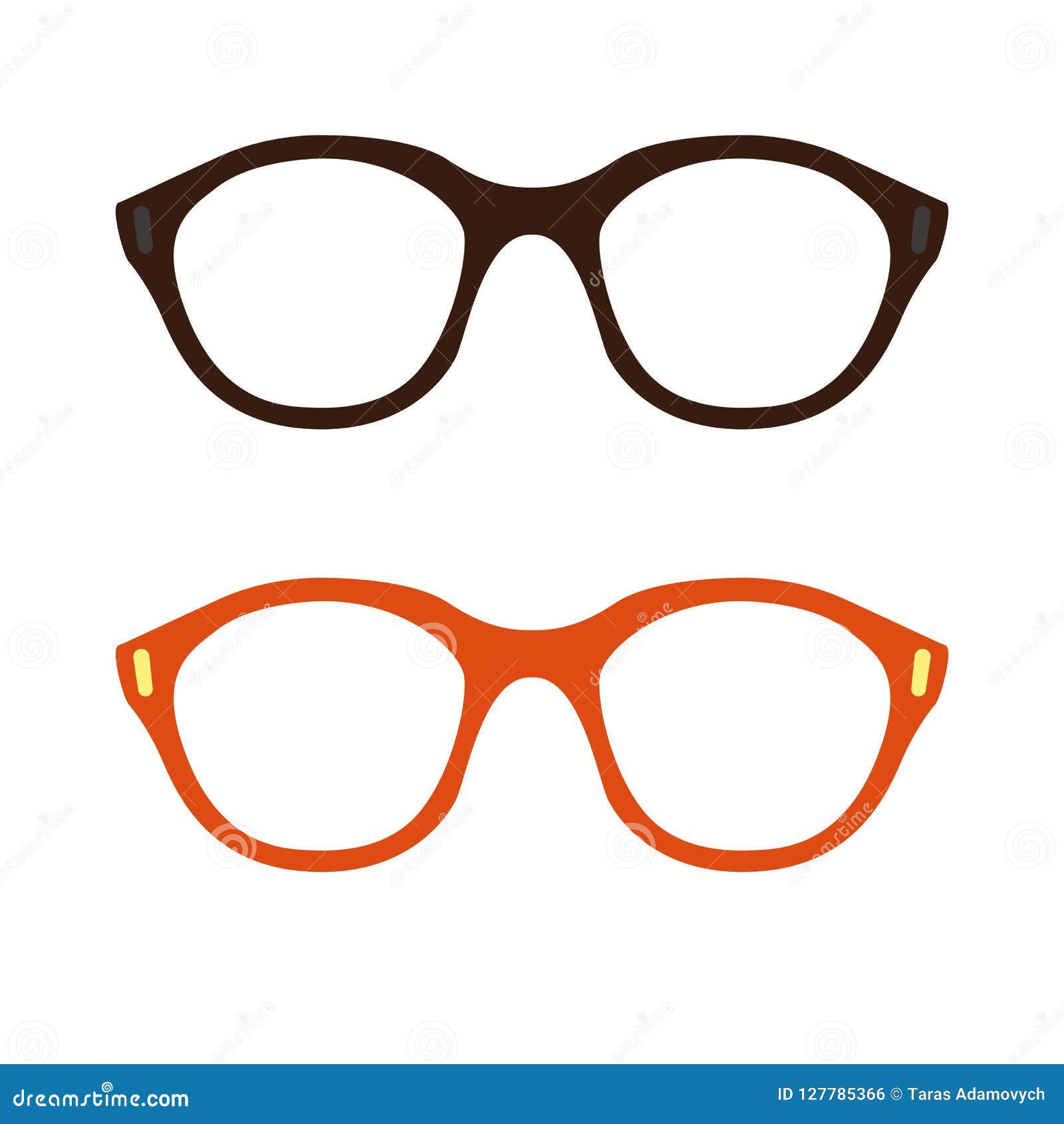 Eyeglasses Vector Illustration Flat Style Front Stock Vector ...