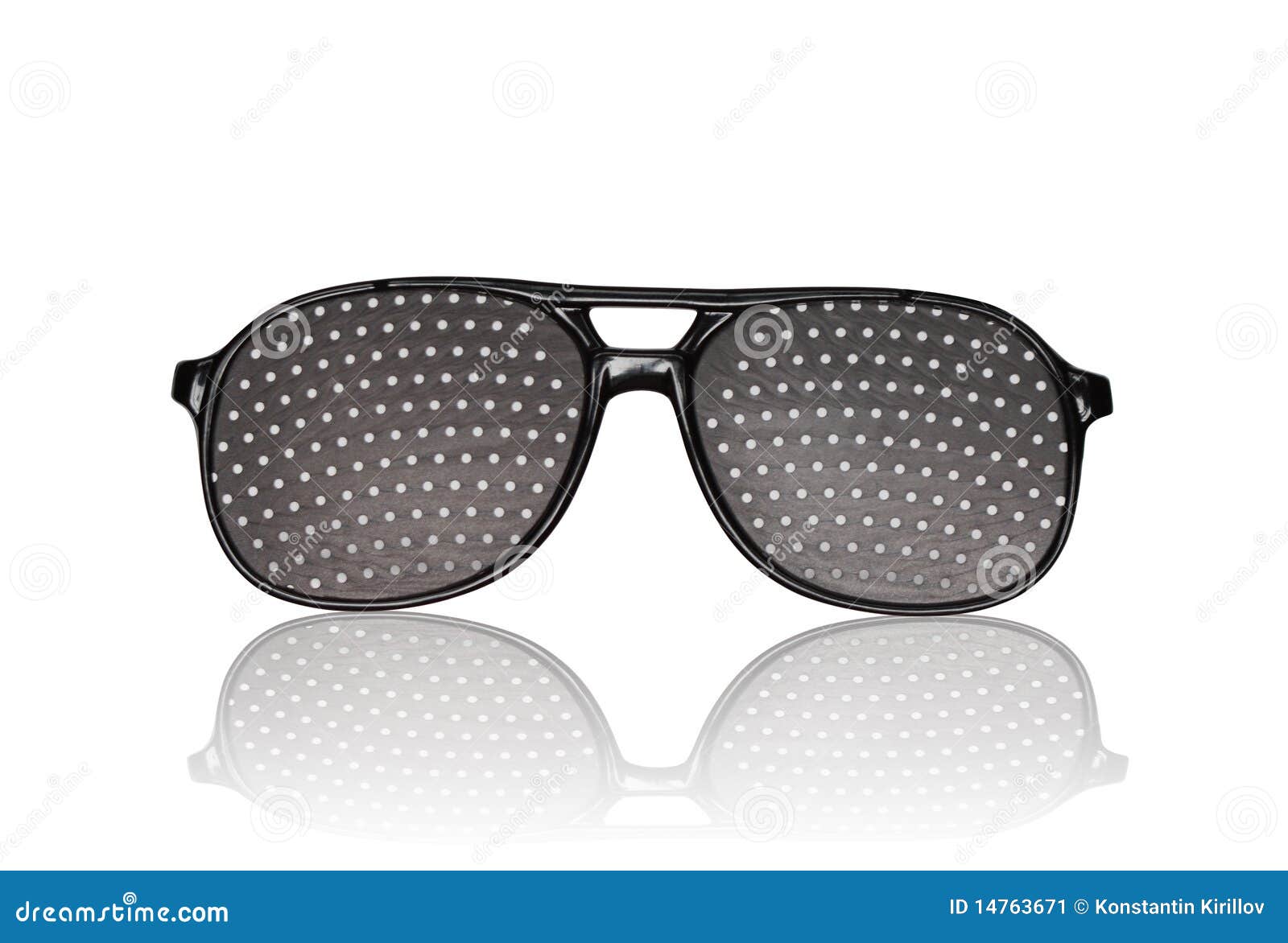 Black Punched Eyeglasses For Vision Training. Perforated Glasses ...