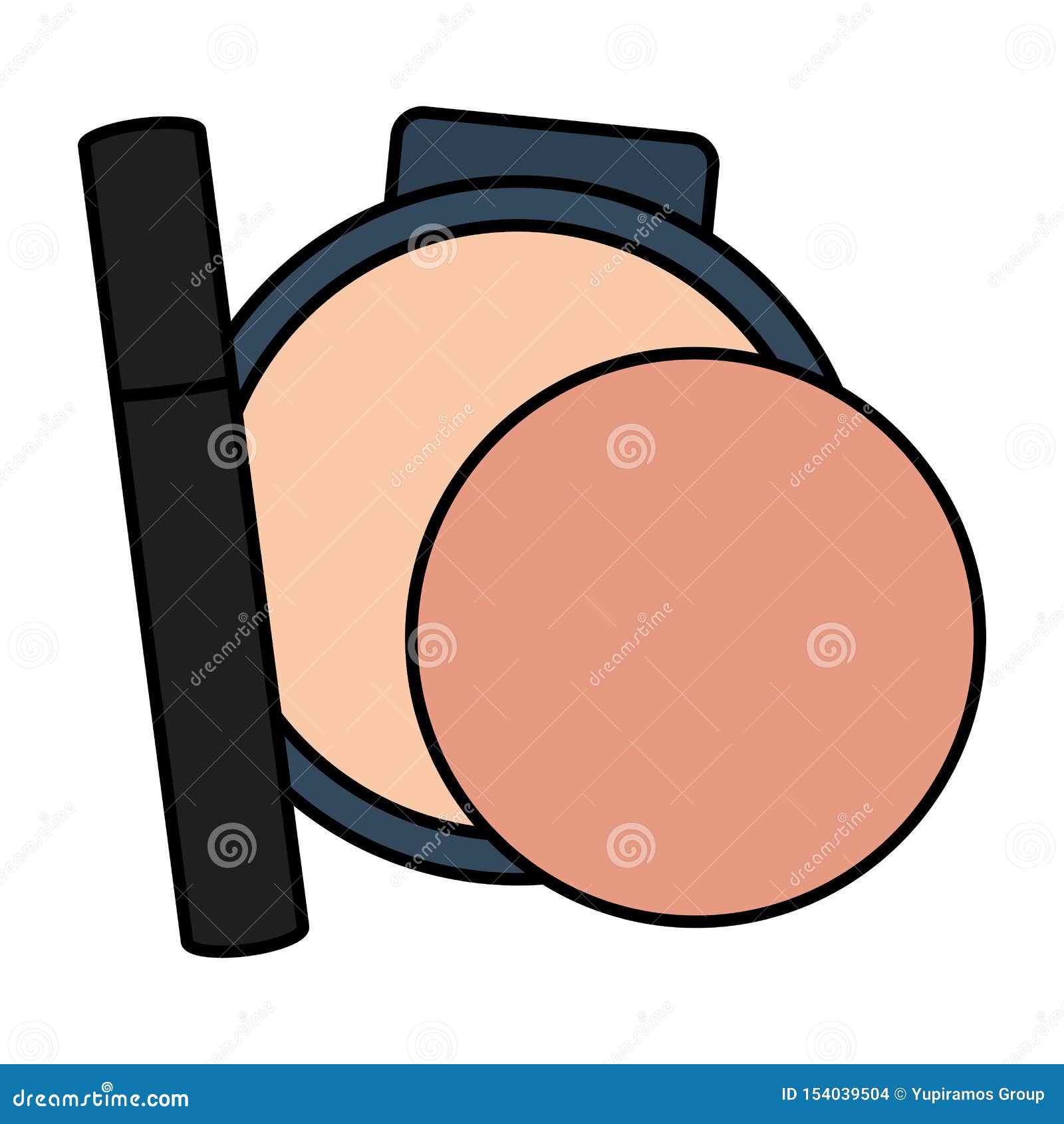 Eyelash and Blush Make Up Drawing Stock Vector - Illustration of artist ...