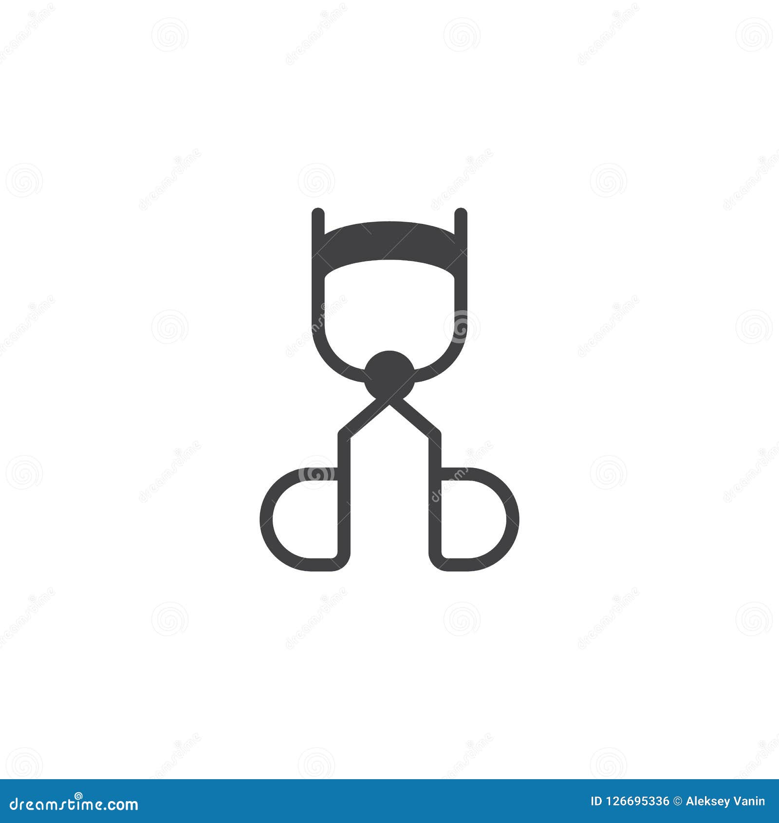 Eyelash curler vector icon stock vector. Illustration of logo - 126695336