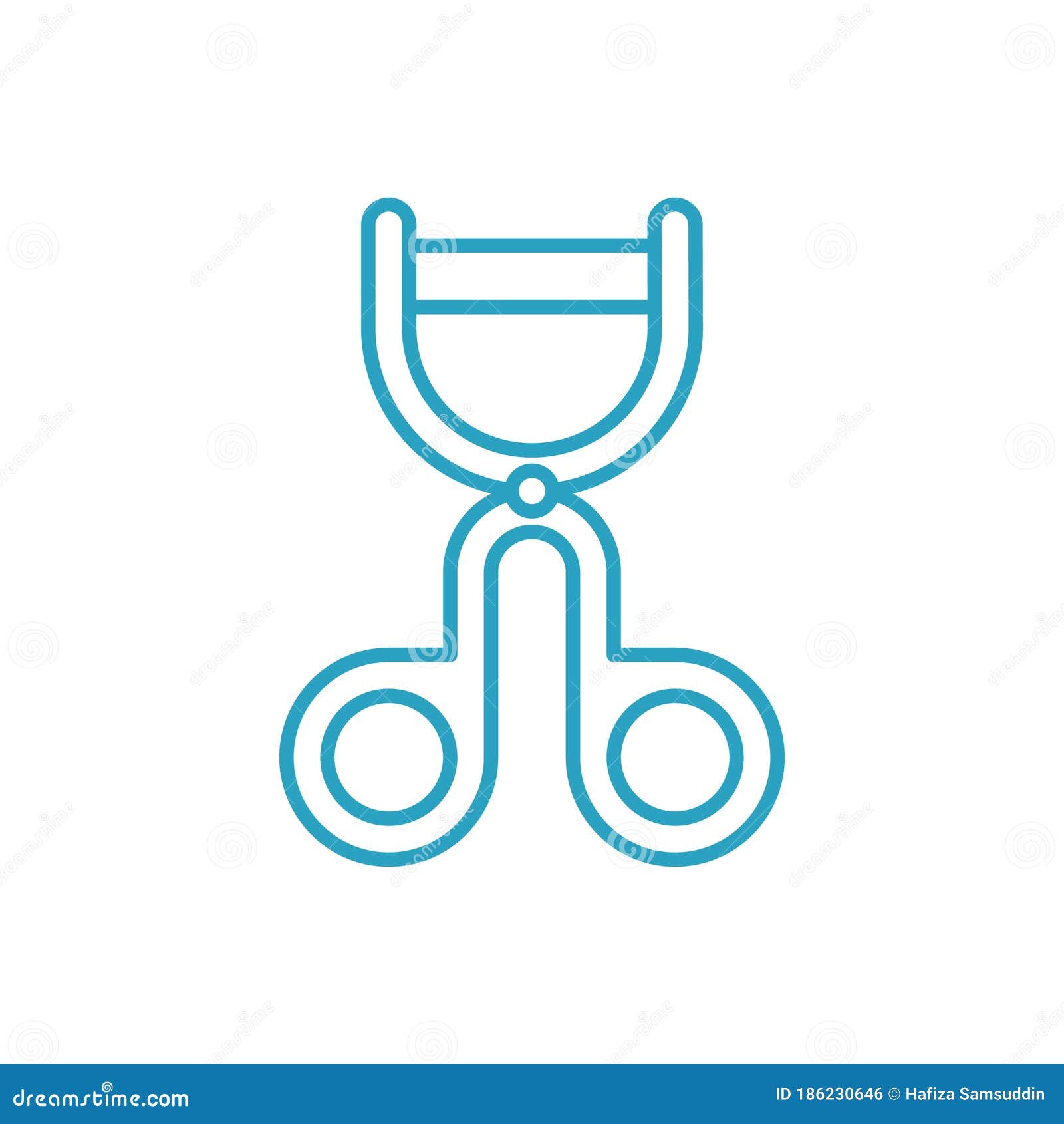 Eyelash Curler. Vector Illustration Decorative Design Stock Vector - Illustration of outlines ...
