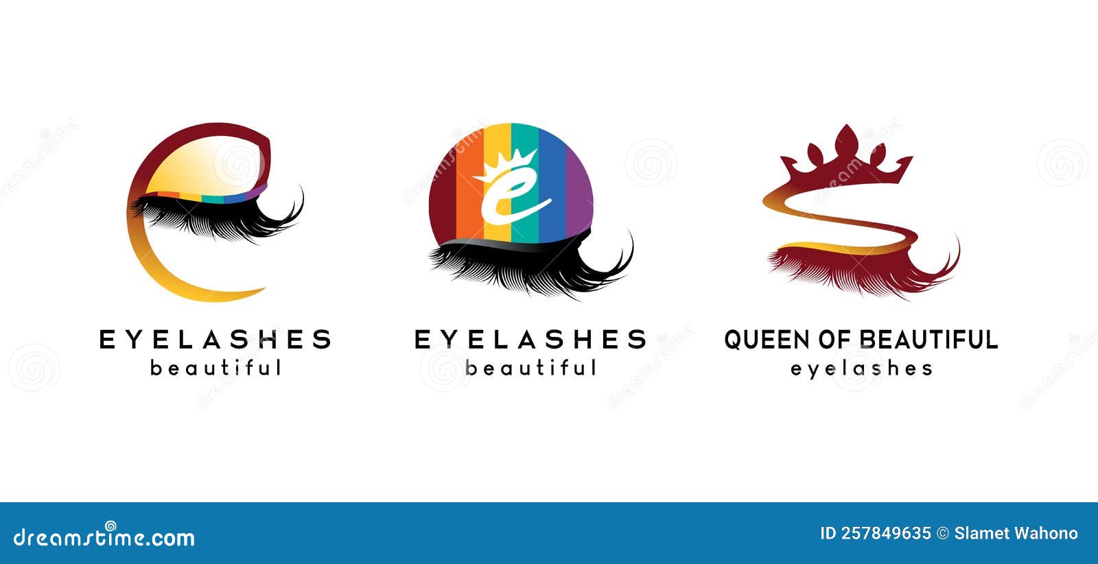 Eyelash Extension Logo Design Collection Stock Vector - Illustration of ...