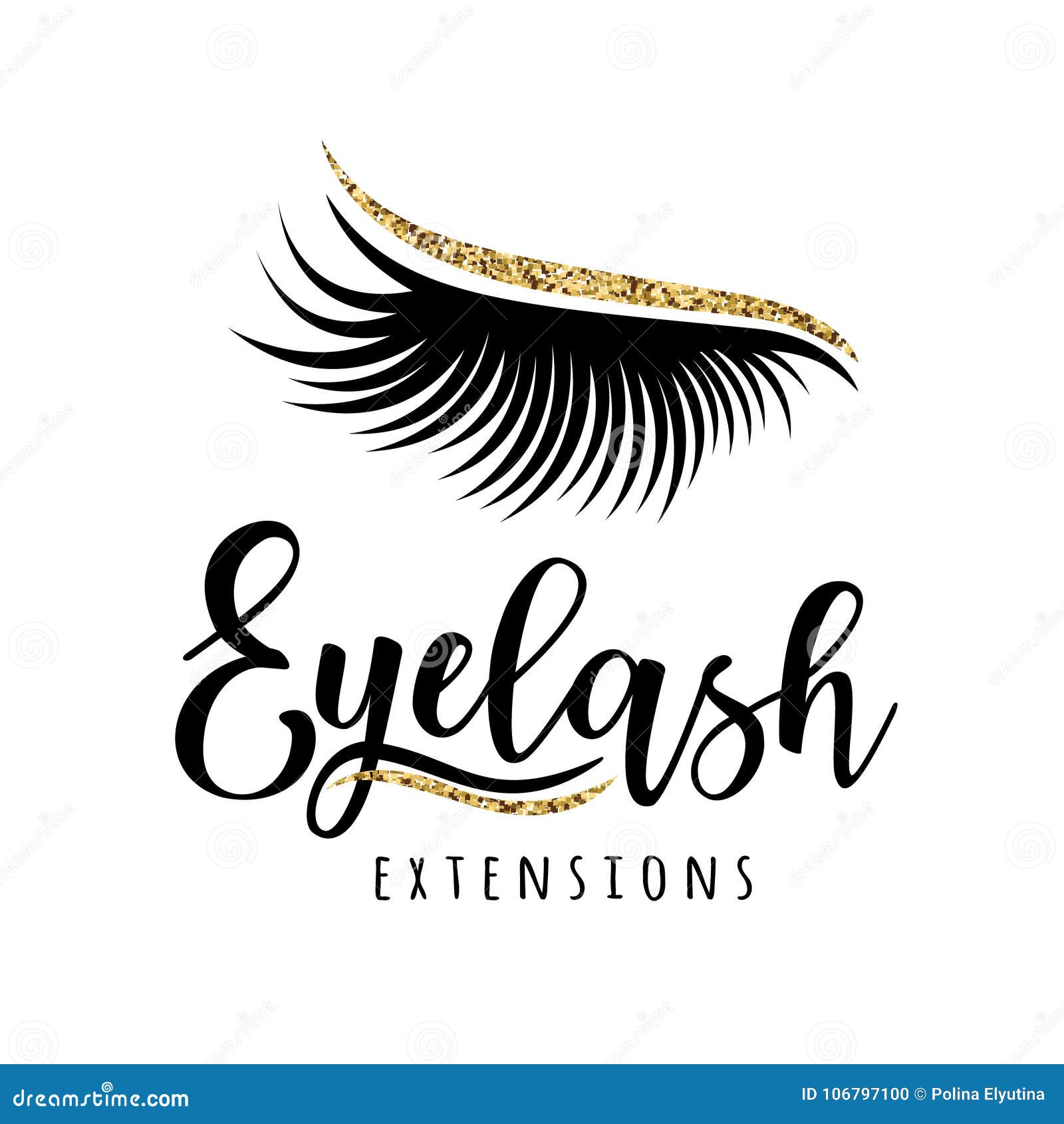 Eyelash extension logo stock vector. Illustration of element - 106797100