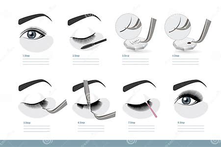 Eyelash Extension Procedure. How To Apply Eyelash Extensions Step by ...