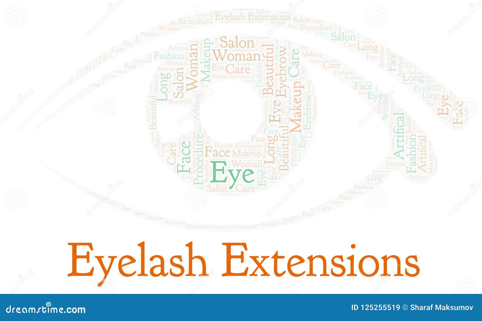 Eyelash Extensions Word Cloud. Stock Illustration - Illustration of ...