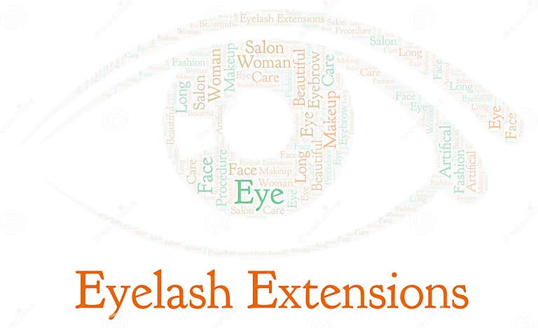 Eyelash Extensions Word Cloud. Stock Illustration - Illustration of ...