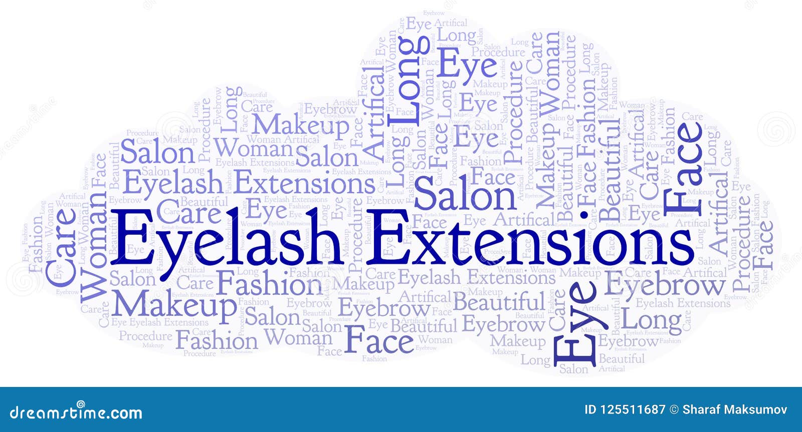 Eyelash Extensions Word Cloud. Stock Illustration - Illustration of ...