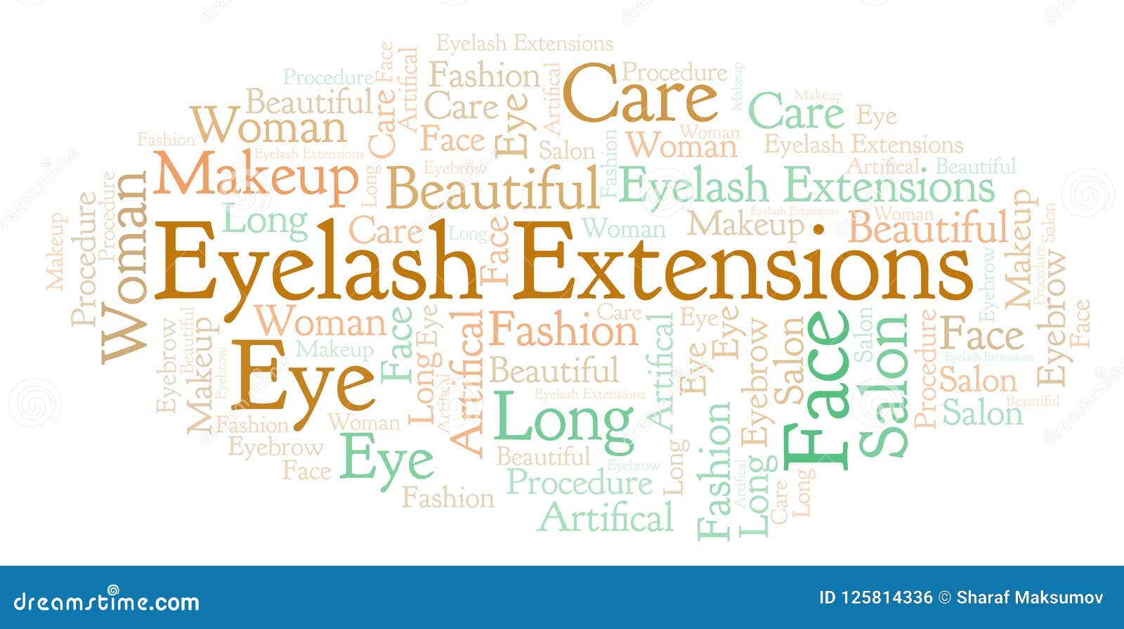 Eyelash Extensions Word Cloud. Stock Illustration - Illustration of ...