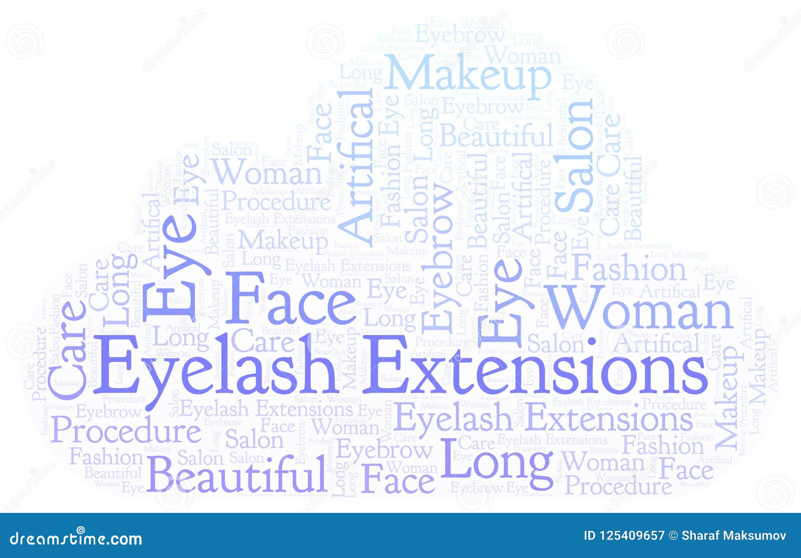 Eyelash Extensions Word Cloud. Stock Illustration - Illustration of ...