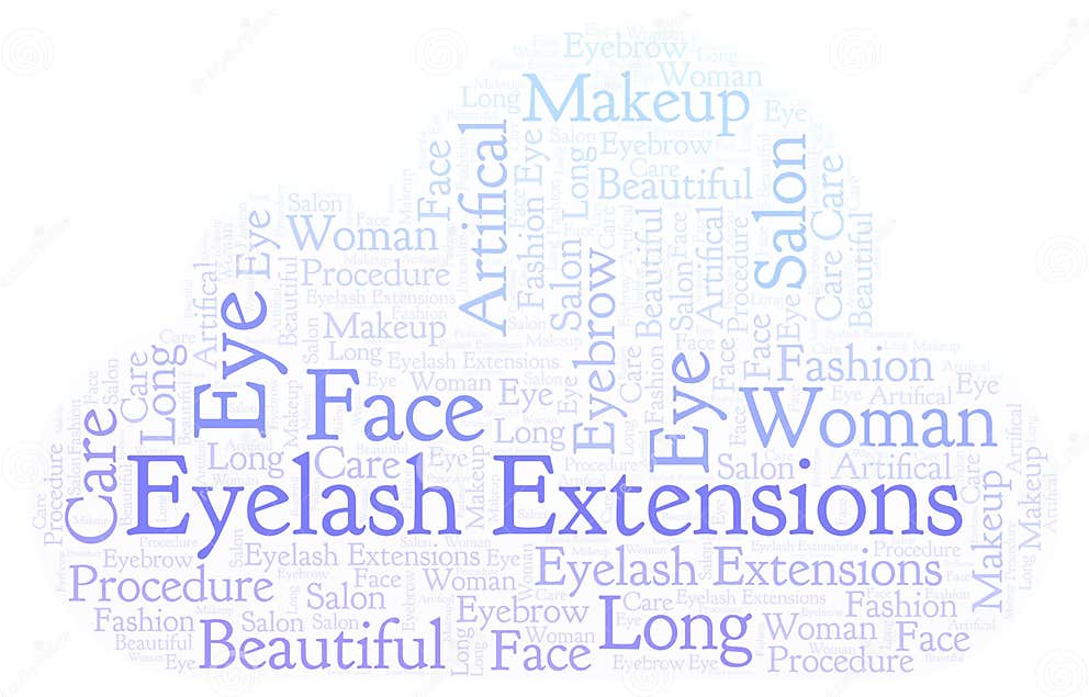 Eyelash Extensions Word Cloud. Stock Illustration - Illustration of ...