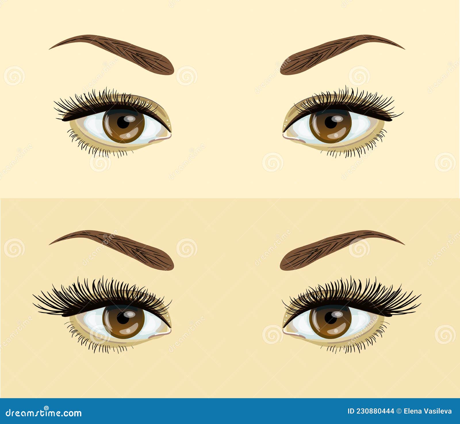 Eyelashes Extension Makeup Landing Page Template. Tiny Master Female ...