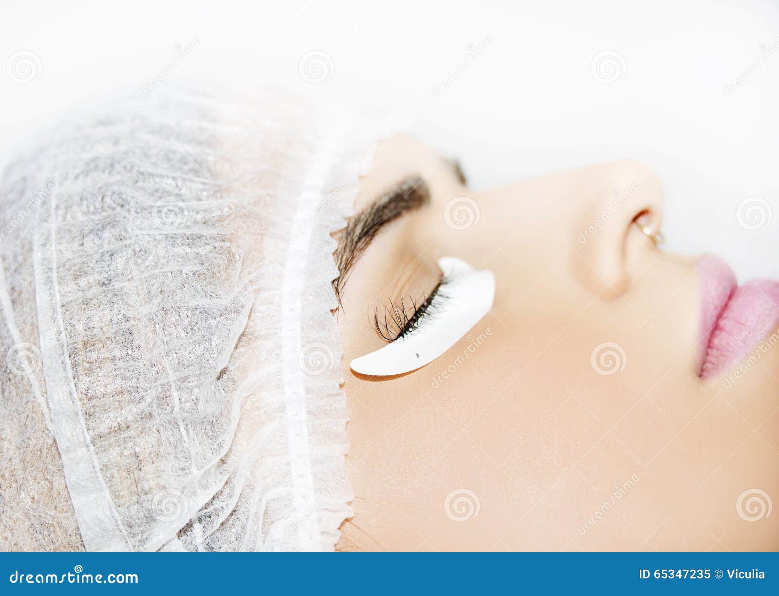 Eyelashes Extension Making Process Stock Image - Image of professional ...