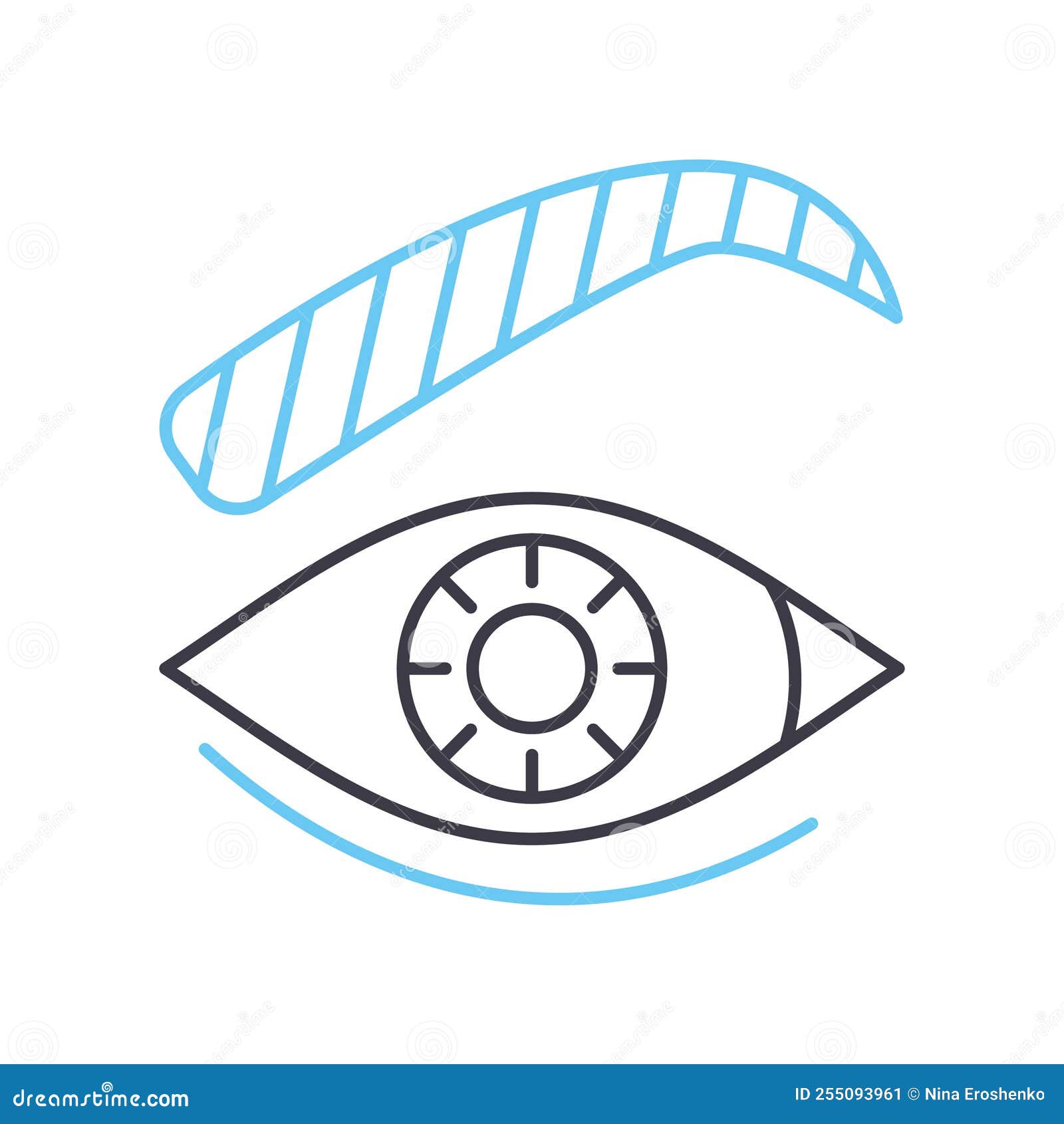 Eyelashes Line Icon, Outline Symbol, Vector Illustration, Concept Sign ...