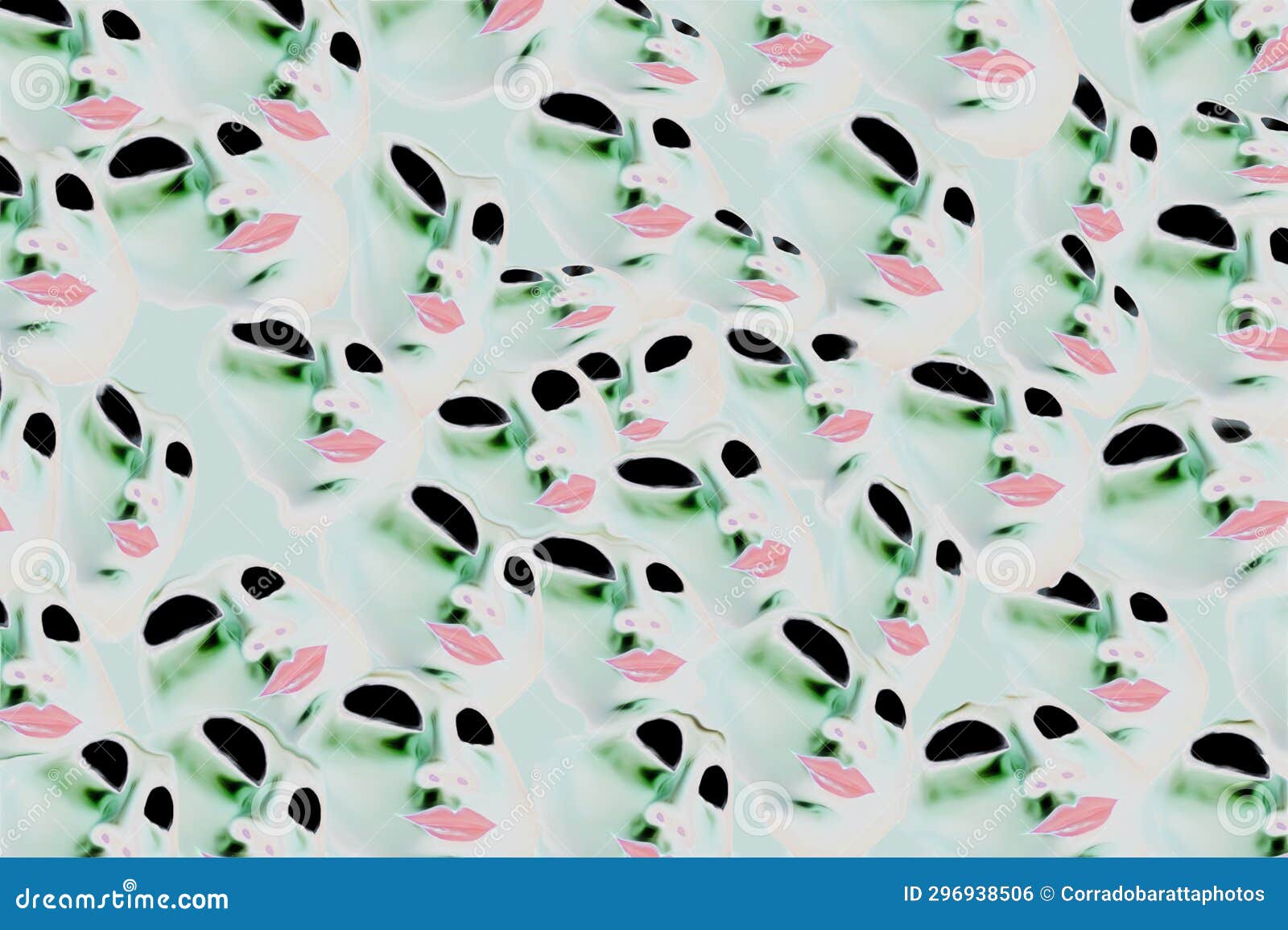 Eyeless Ghosts Wander in Nights of Terror Stock Illustration ...