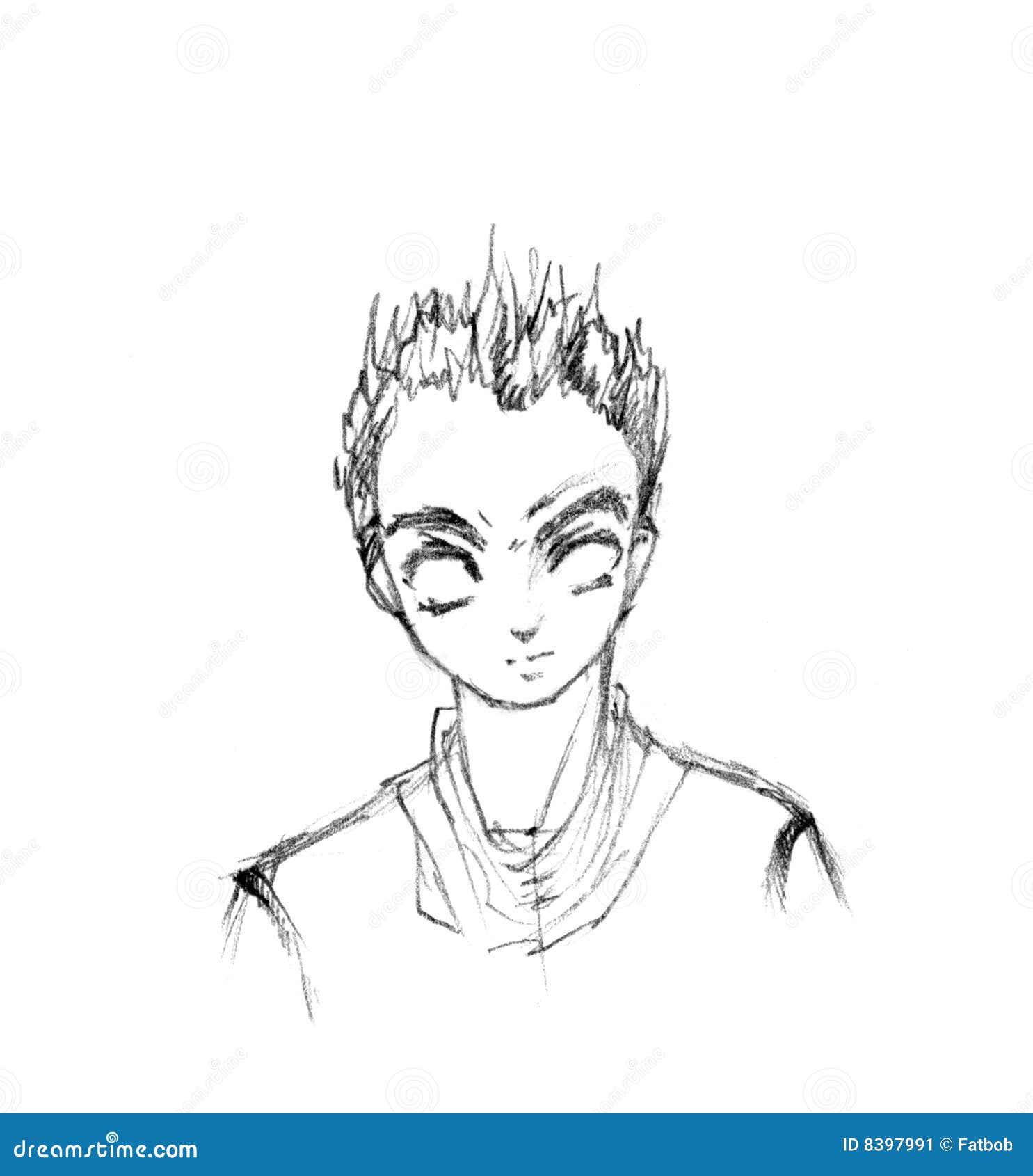 Eyeless Man stock illustration. Illustration of artistry - 8397991