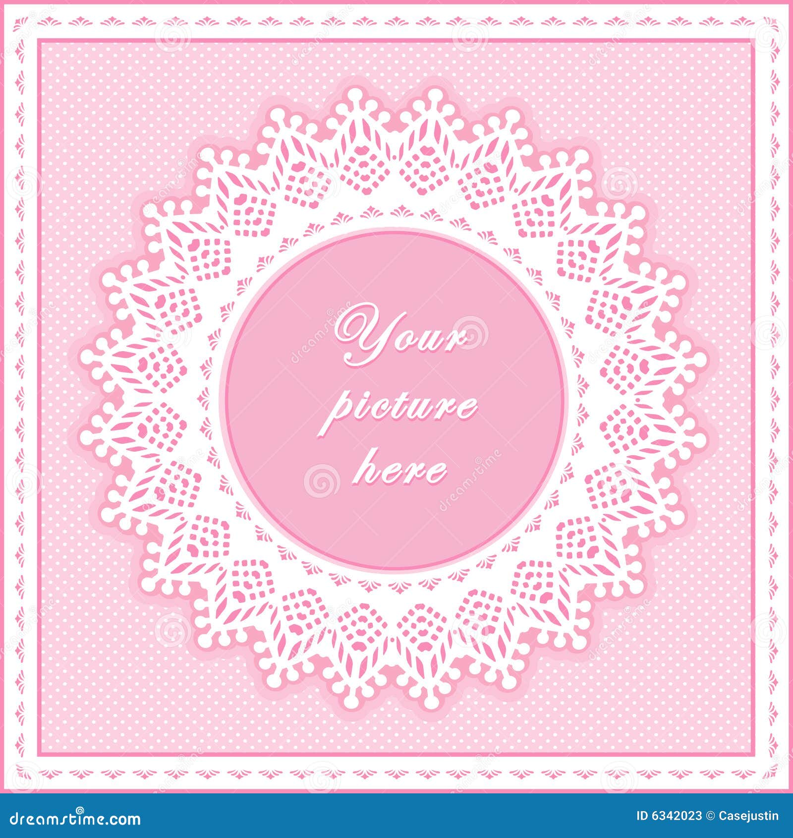 Eyelet Lace Frame, Seamless Background Cartoon Vector | CartoonDealer ...