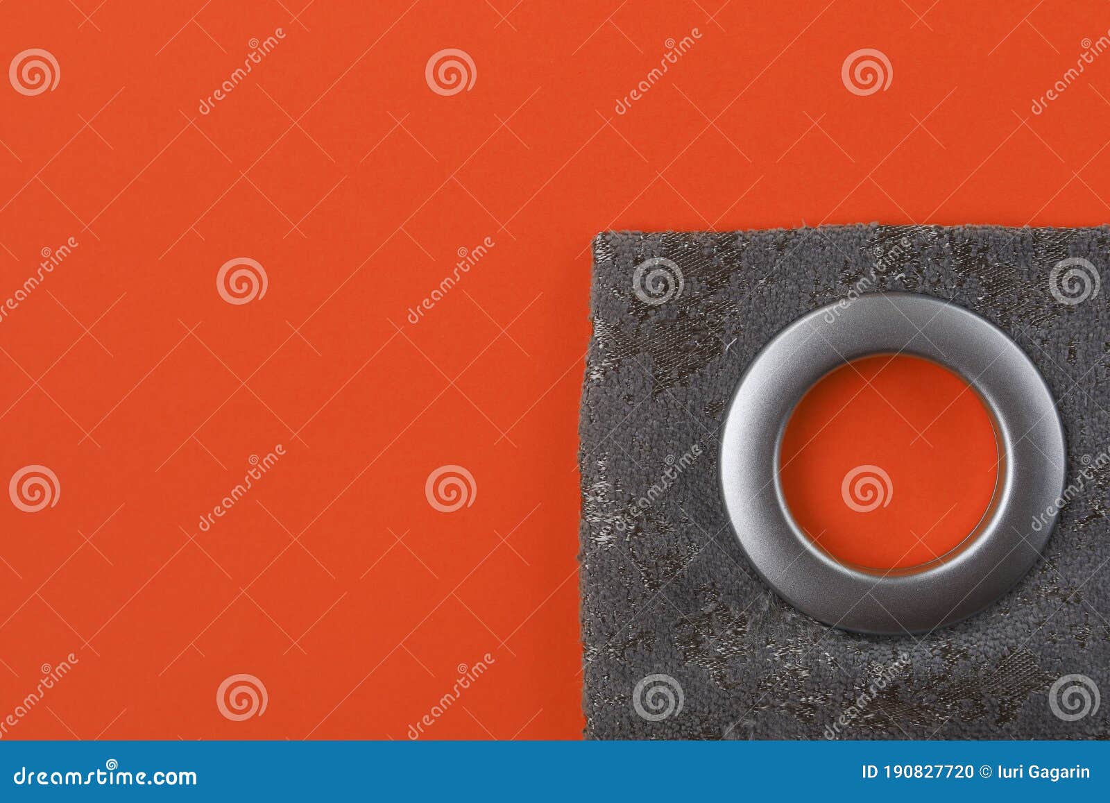 Eyelets and Corner Curtains. Abstract Orange Background with Copyspace ...