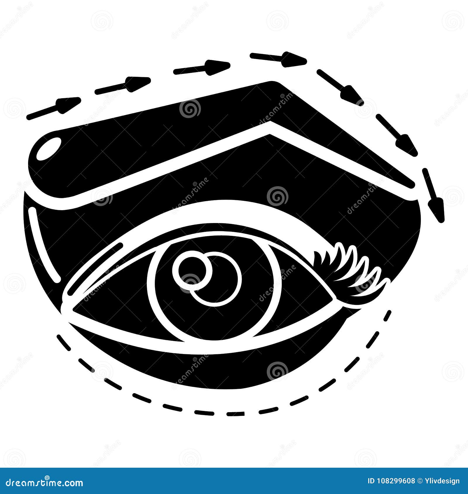 Eyelid Elevation Icon, Simple Style. Stock Vector - Illustration of ...