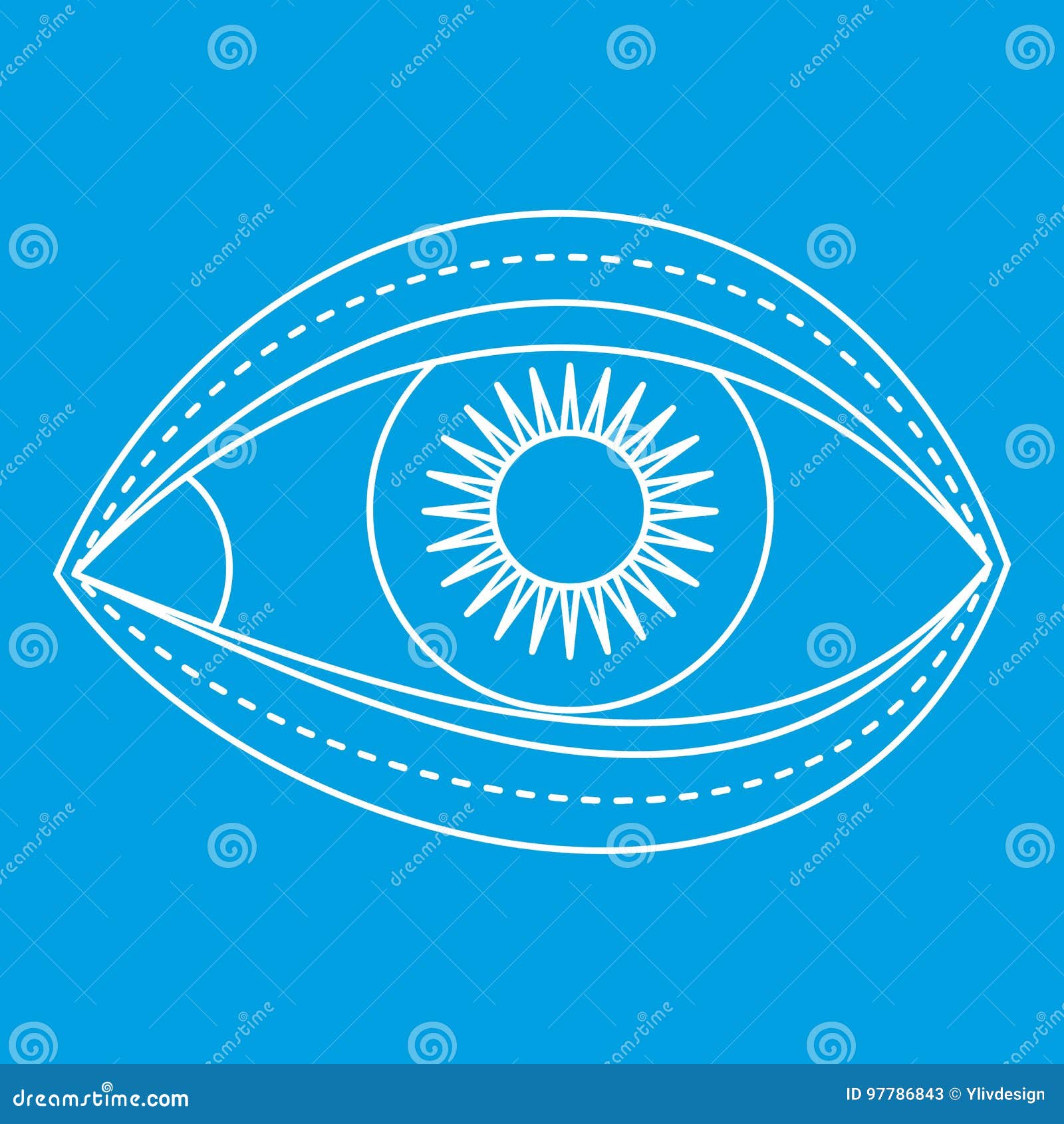 Upper Eyelid Plastic Surgery Procedure, Step By Step Process Vector ...